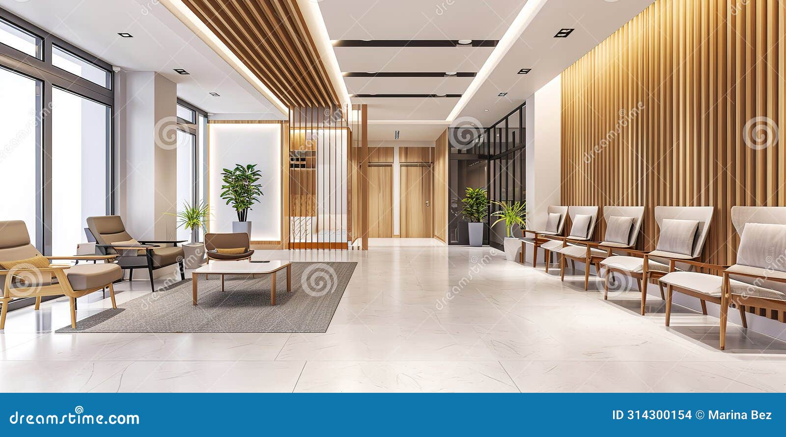 Contemporary Hospital Waiting Room Interior Design Stock Photo - Image ...