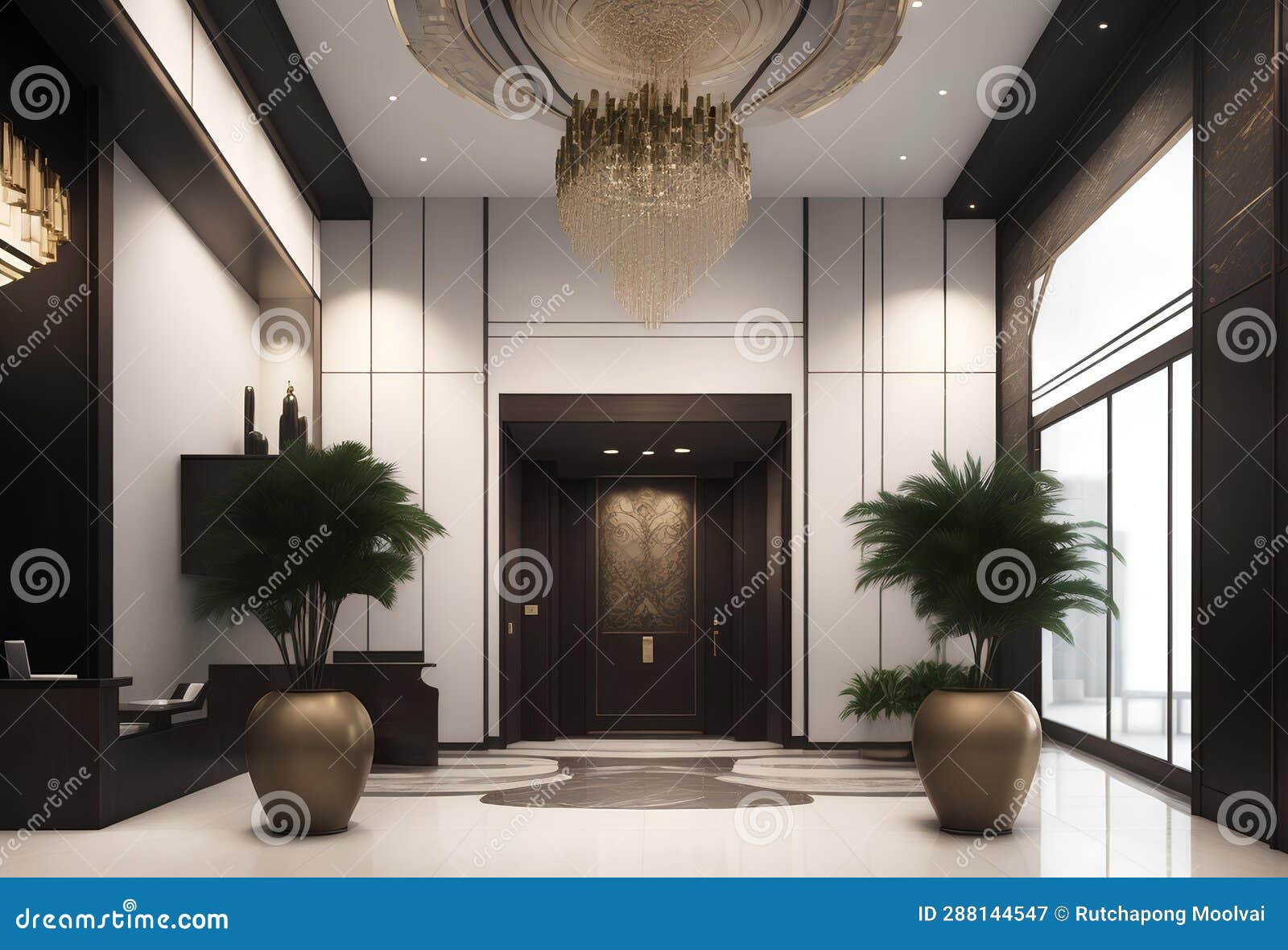 Contemporary Hotel Interior Design, Hotel Lobby, Rest Area Stock Image ...