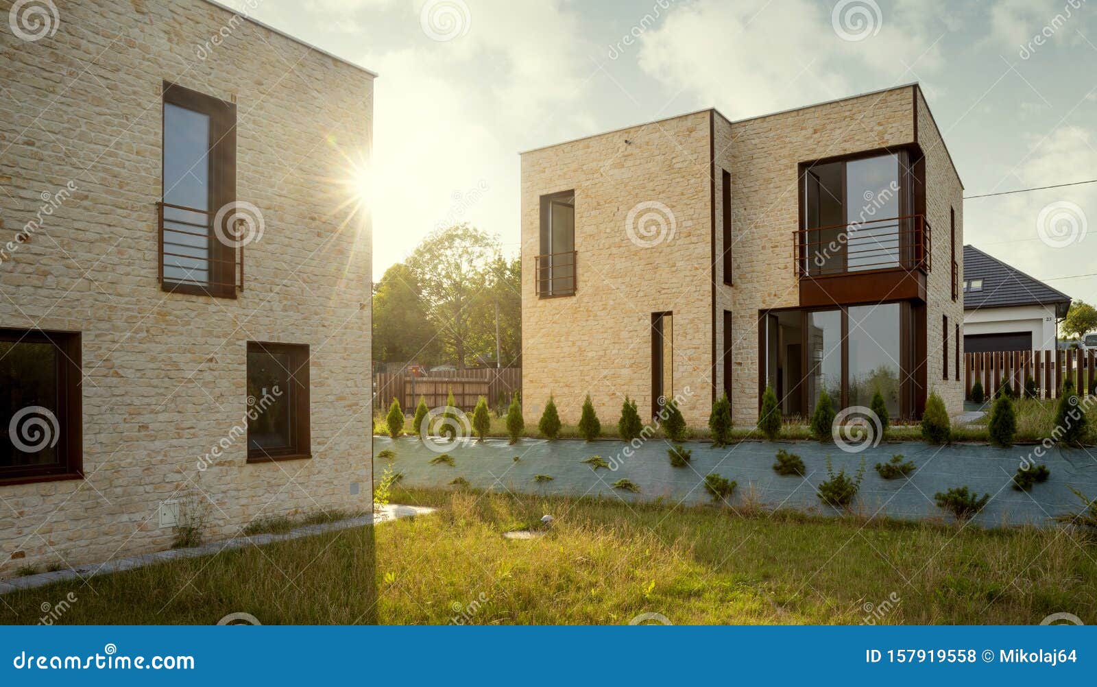 Contemporary House Architecture, Housing Development Editorial Stock ...