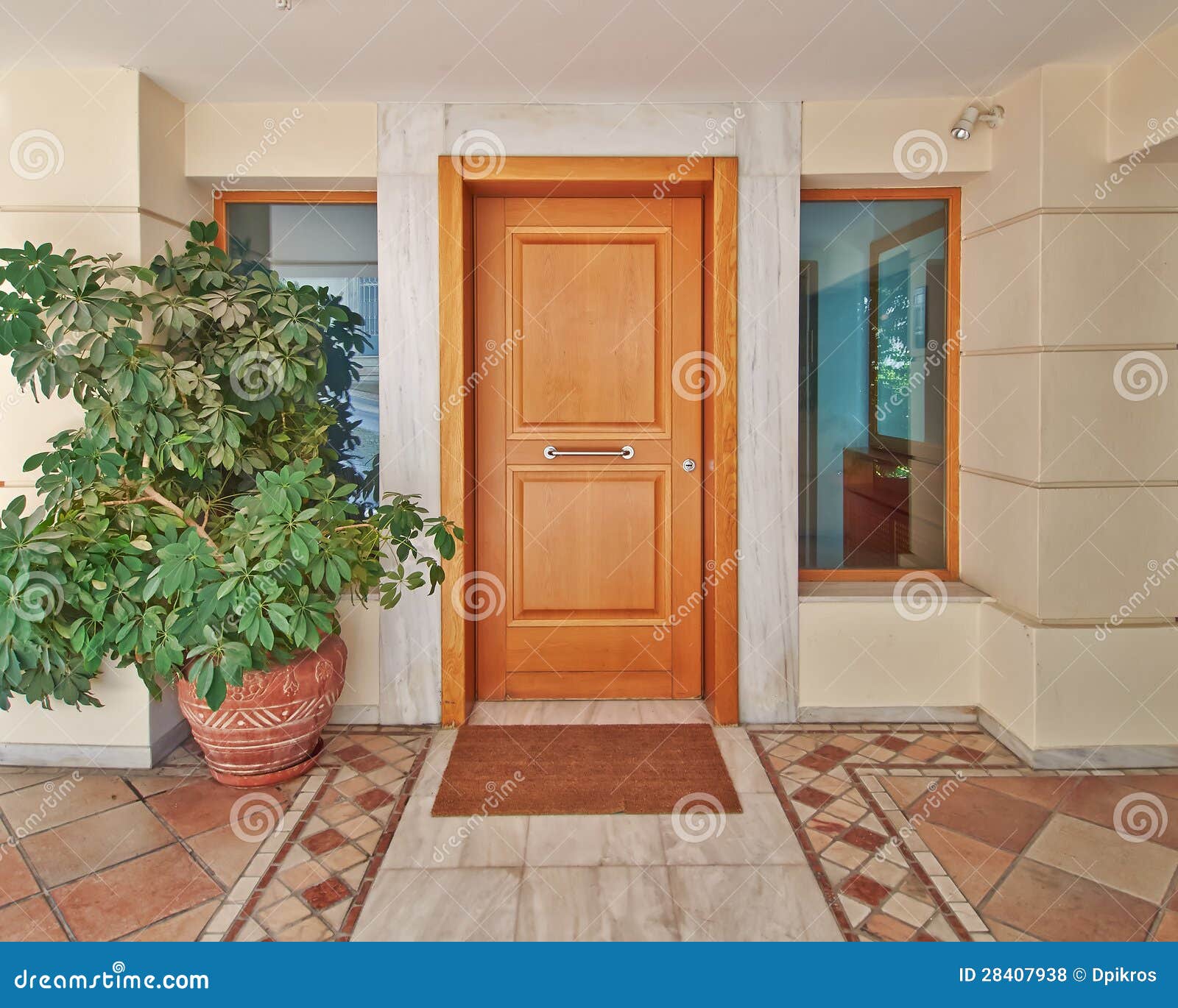 Contemporary house door stock photo. Image of attica - 28407938
