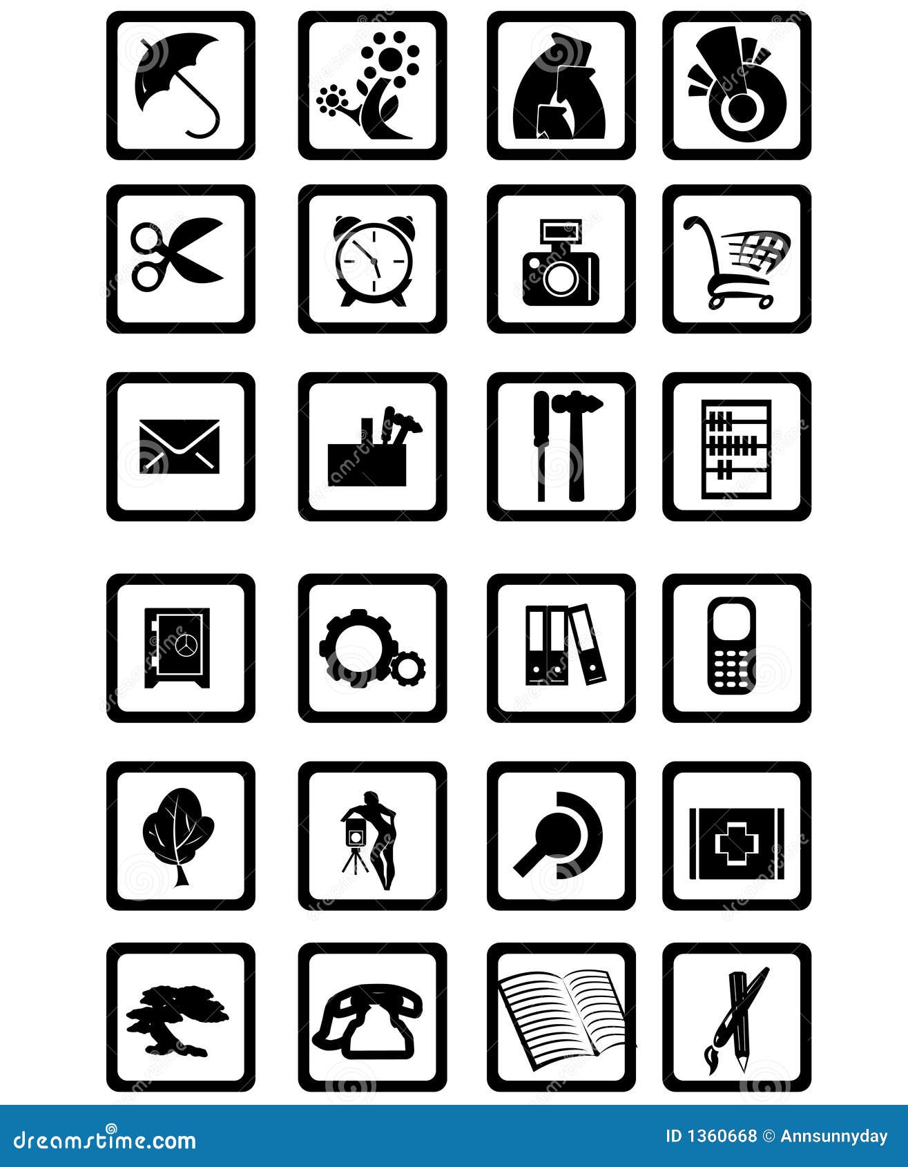 Contemporary Icons stock illustration. Illustration of contact - 1360668