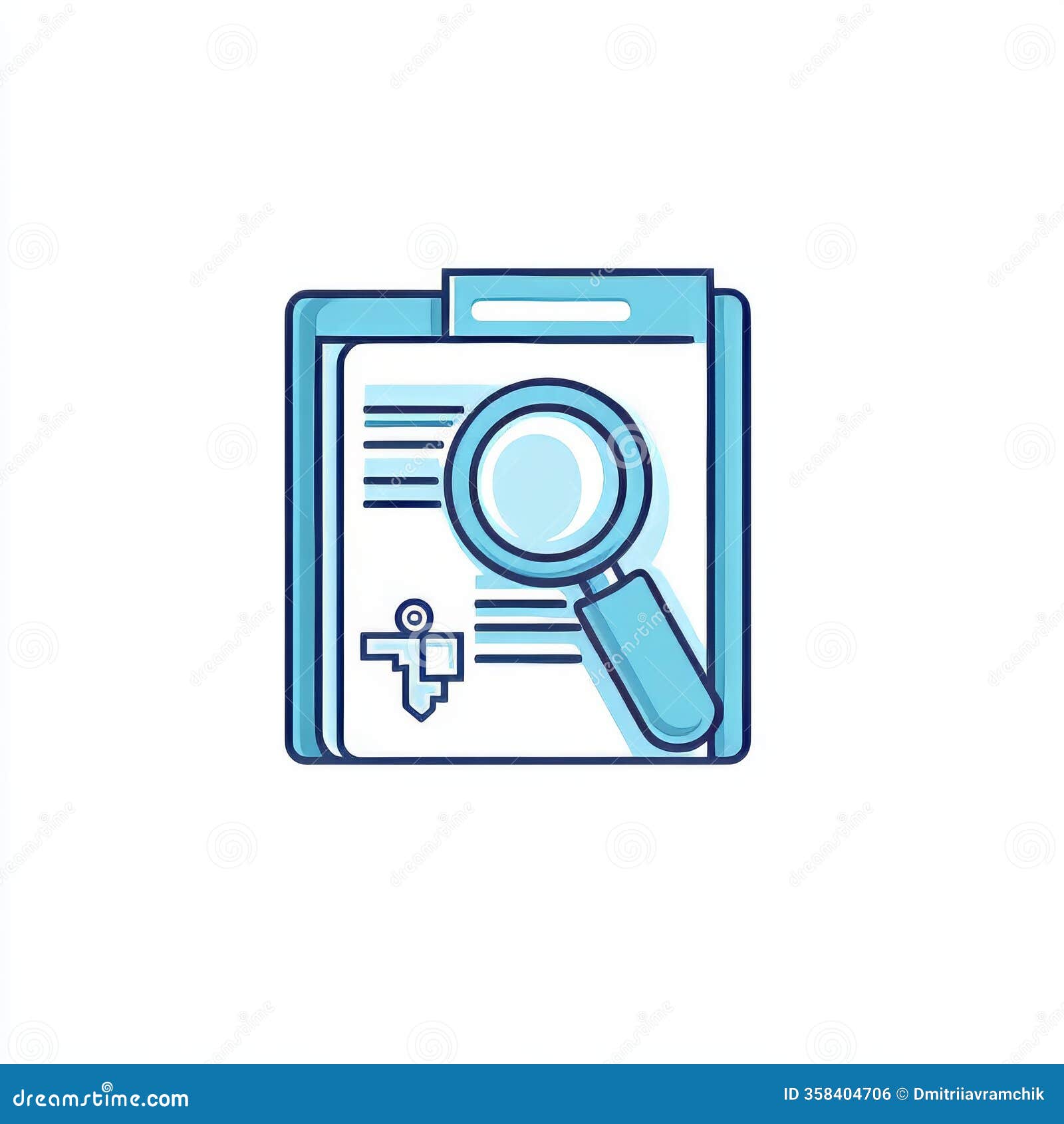 Contemporary Illustration Featuring Security Key and Document. Stock ...