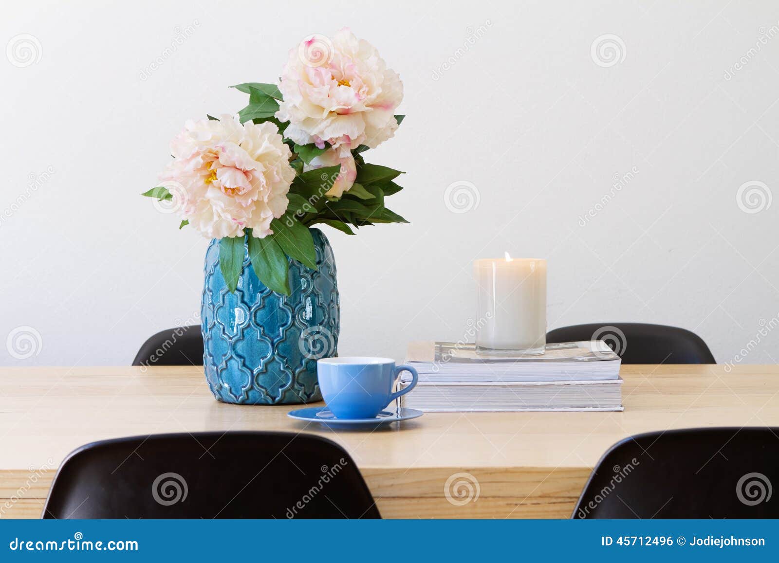 Contemporary Interior Dining Table Horizontal Stock Photo - Image of ...