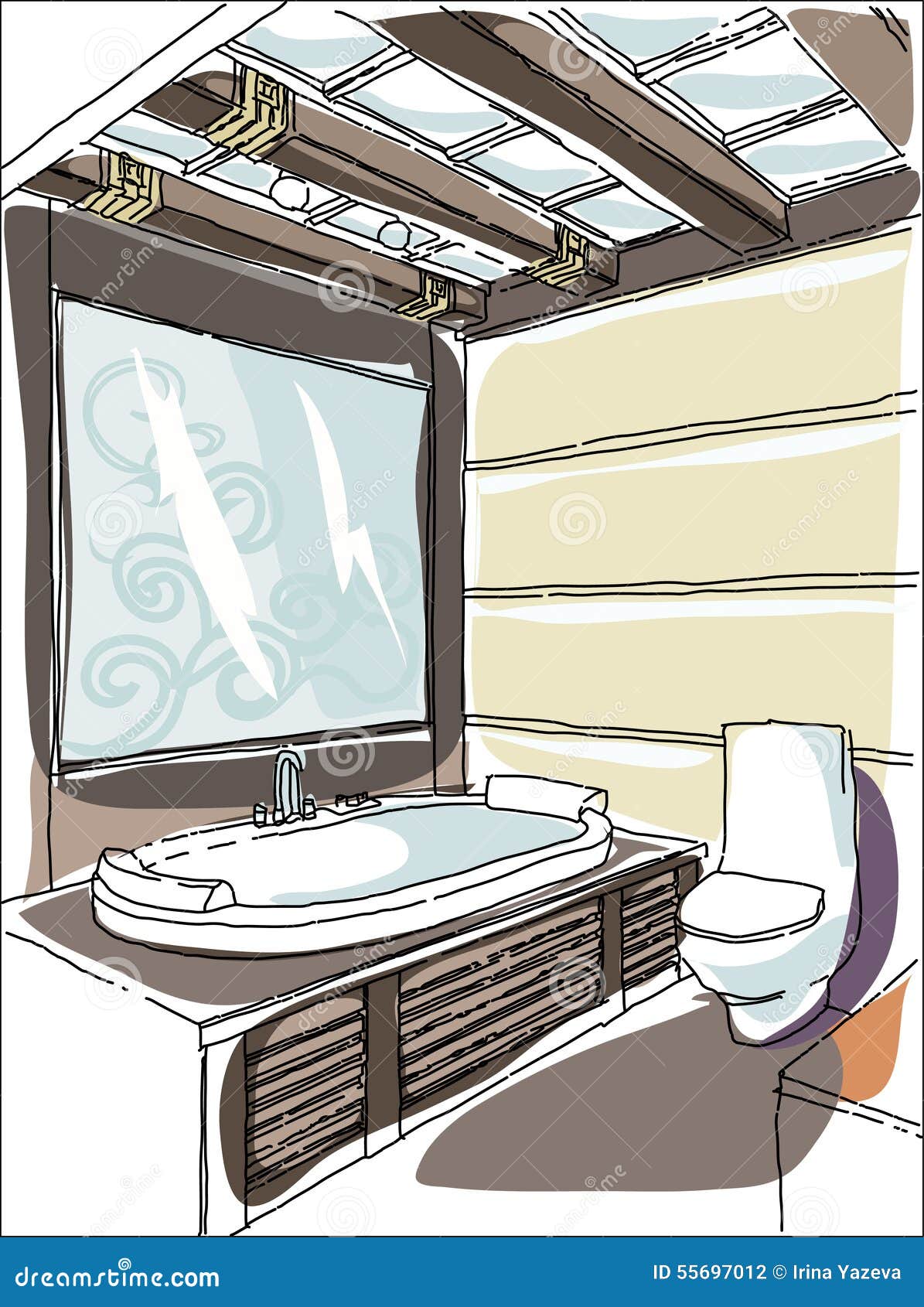 Contemporary Interior Doodles. Stock Vector - Illustration of design ...