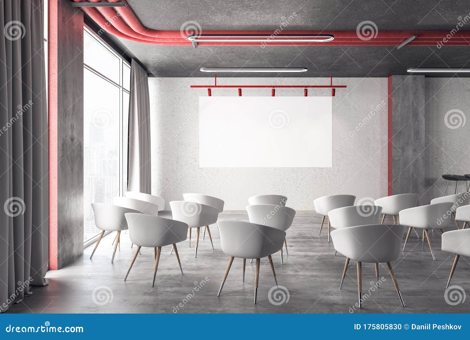 Contemporary Interior of a Presentation Room Stock Illustration ...