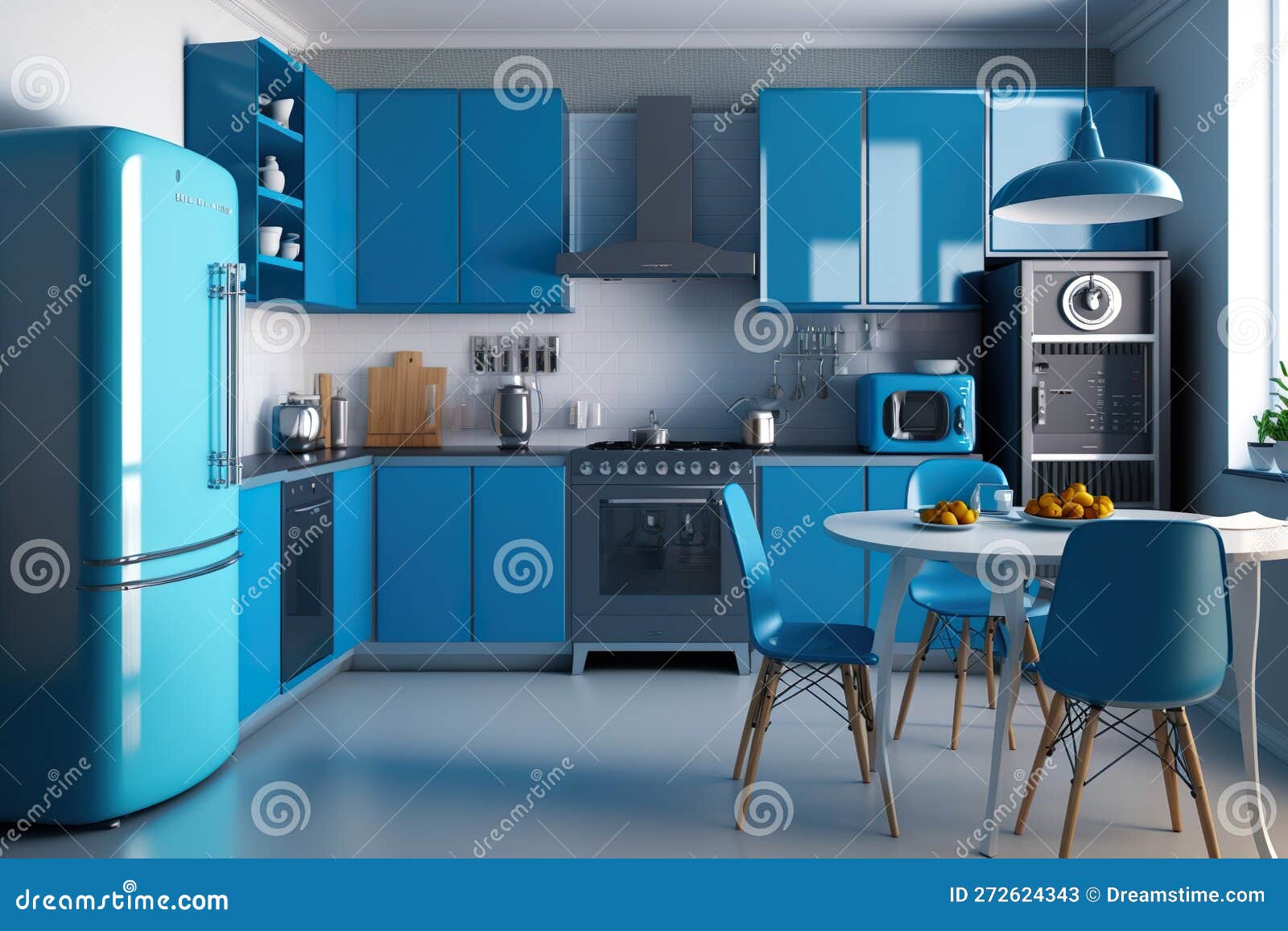 Contemporary Kitchen a 3D Rendering of Modern Interior Design Ai ...