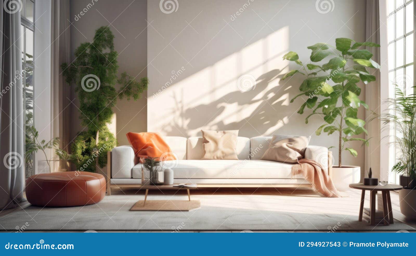 Contemporary Living Room, Modern Interior Design Background Stock ...