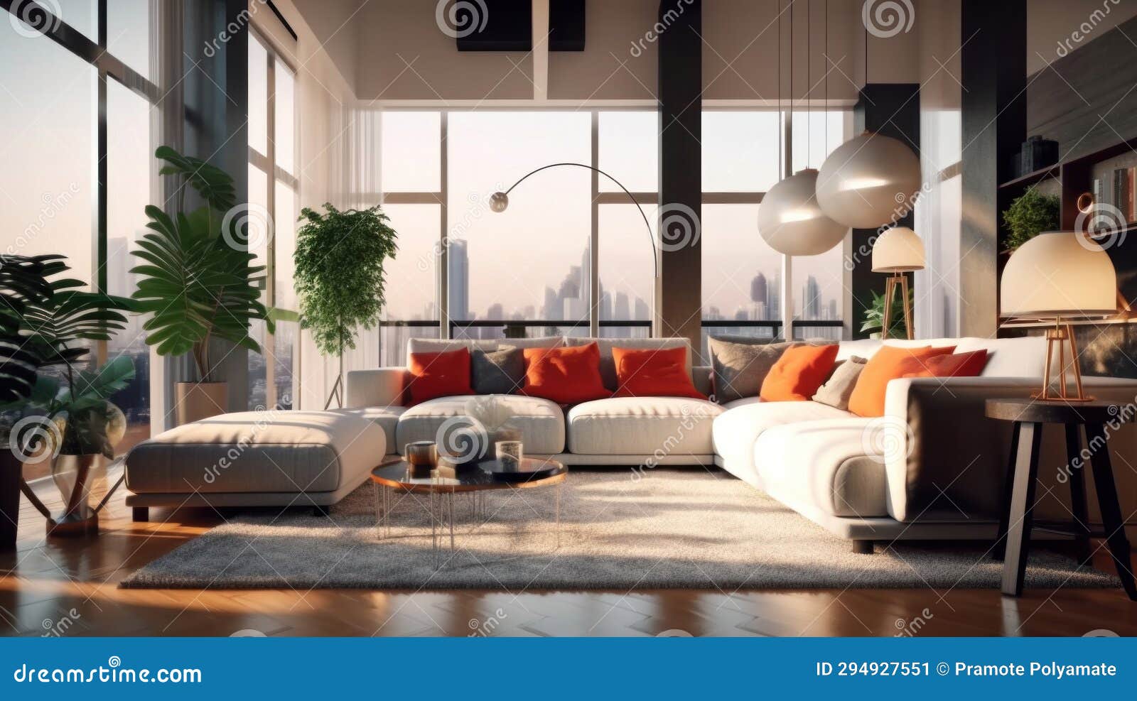 Contemporary Living Room, Modern Interior Design Background Stock Image ...