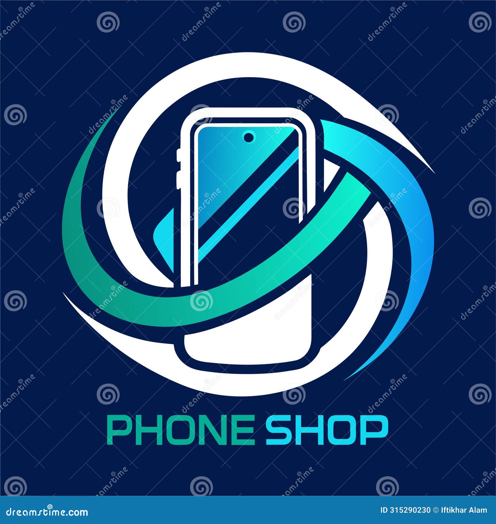 A Contemporary Logo Design Featuring Elements Symbolizing Phone ...