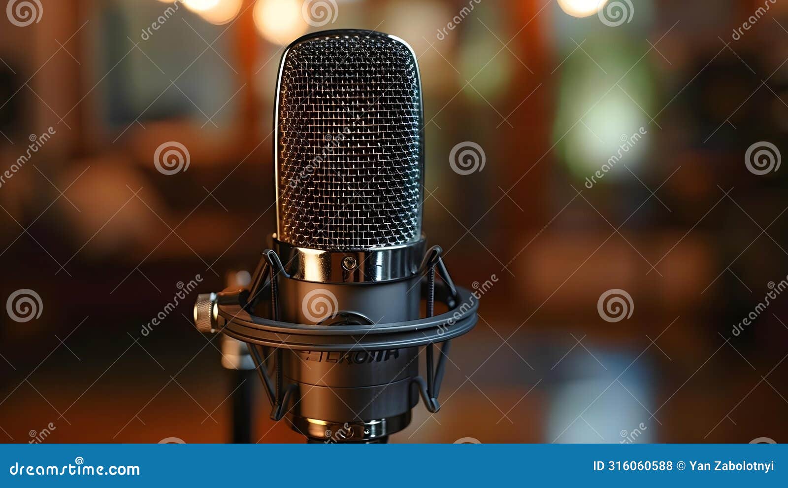 Contemporary Microphone in a Professional Recording Studio Setting ...