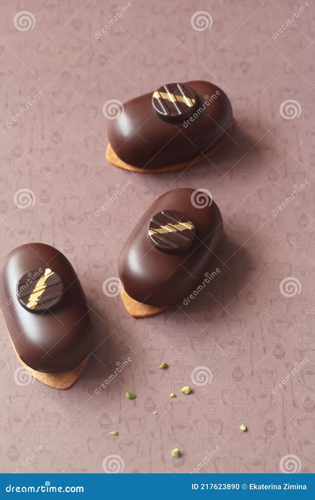 Contemporary Mini Mousse Cakes Stock Photo - Image of delicious ...