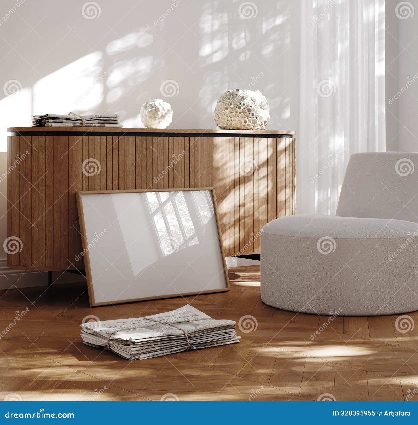 Contemporary Modern Home Space, Clean Minimalist Interior, Frame Mockup ...