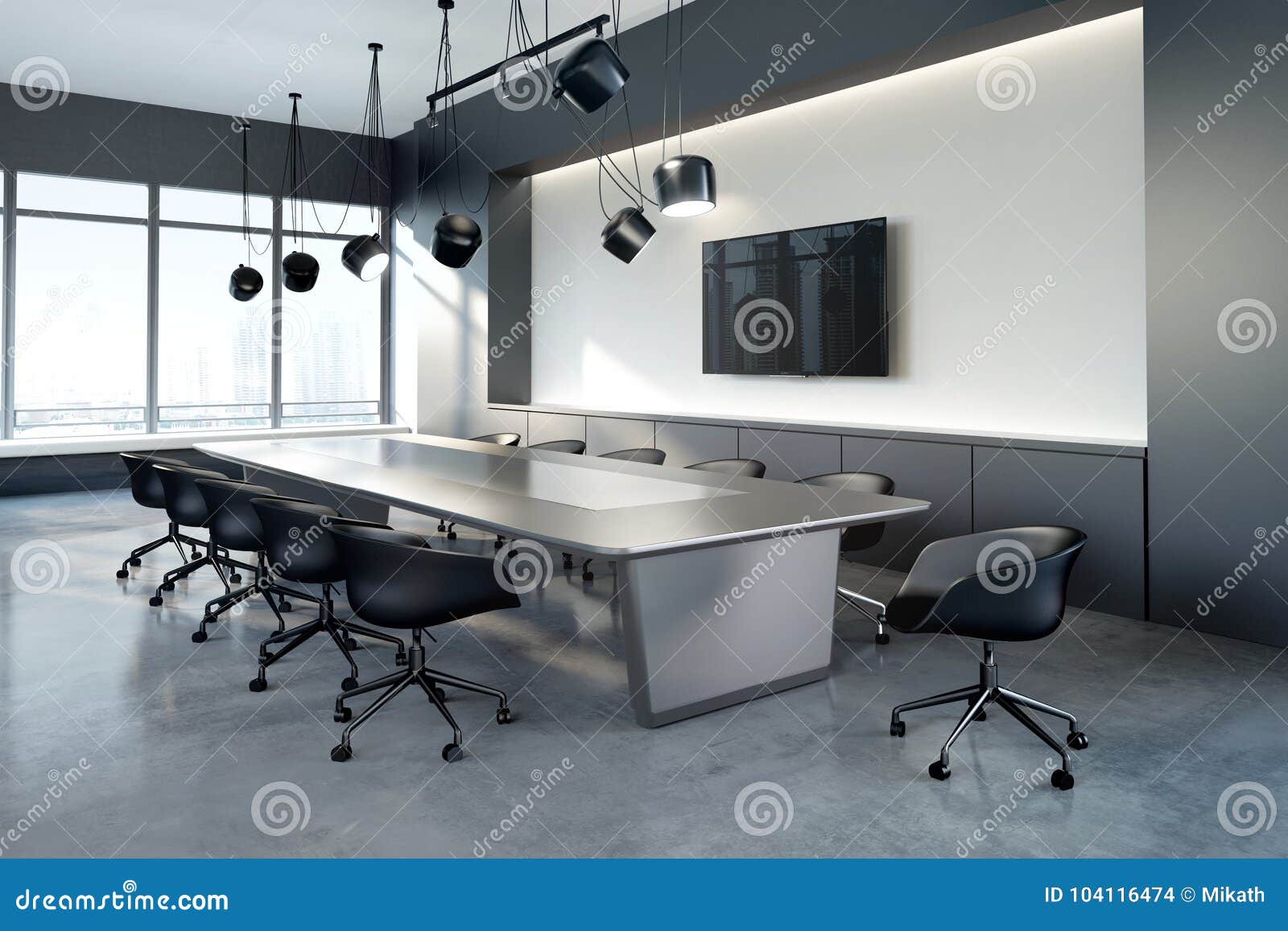 Contemporary Modern Office Meeting Room Stock Photo - Image of ...