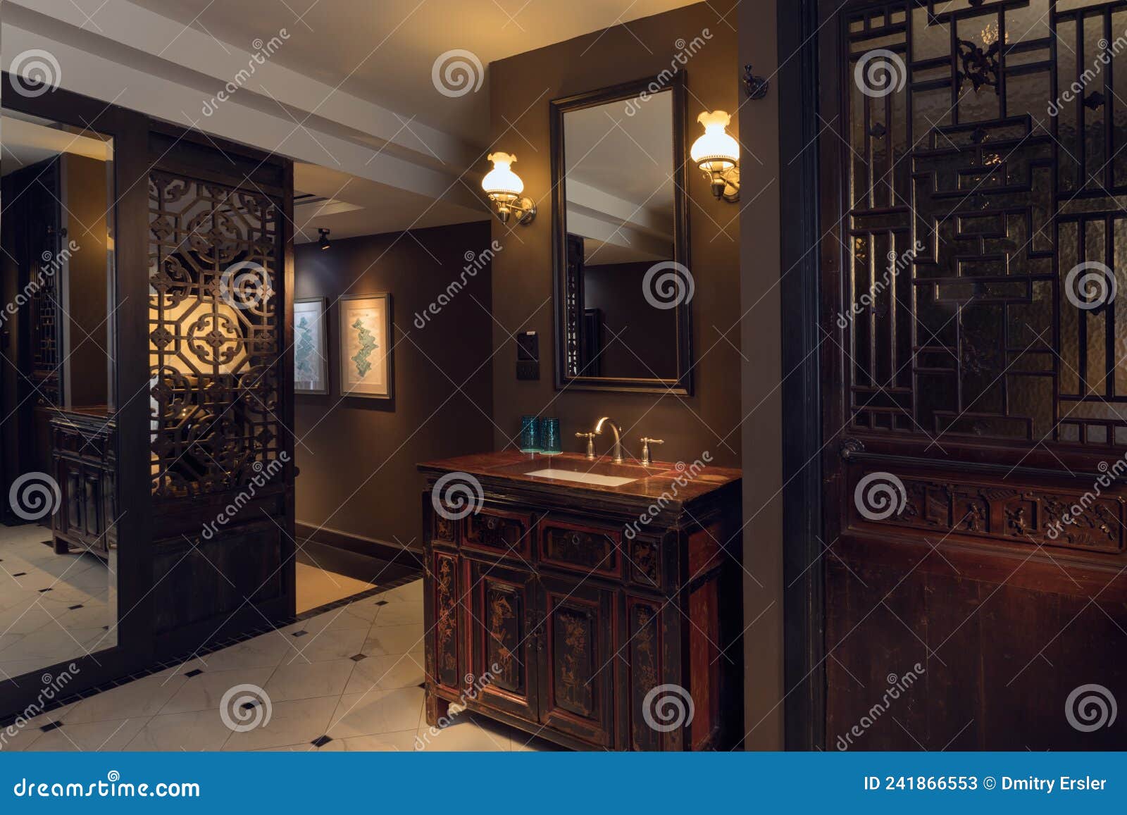 Contemporary Modern Restroom Stock Image - Image of tiles, sanitary ...