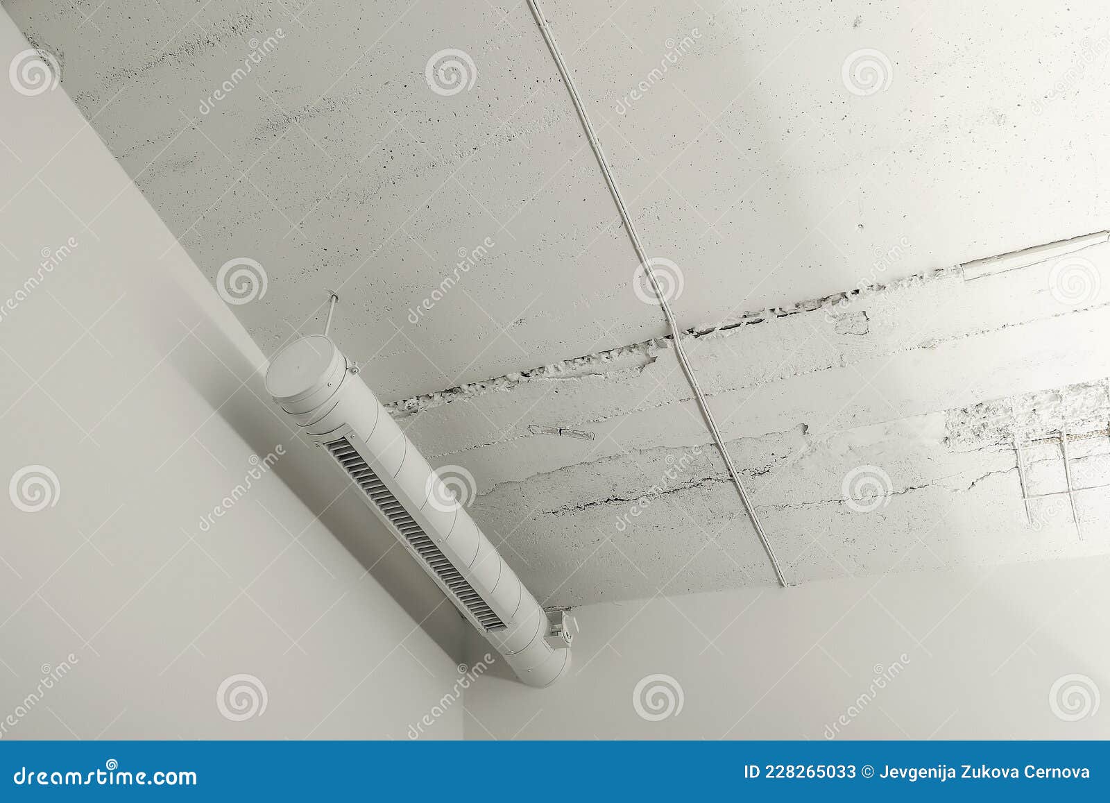 Contemporary Modern Ventilation System on Ceiling. Stock Image - Image ...