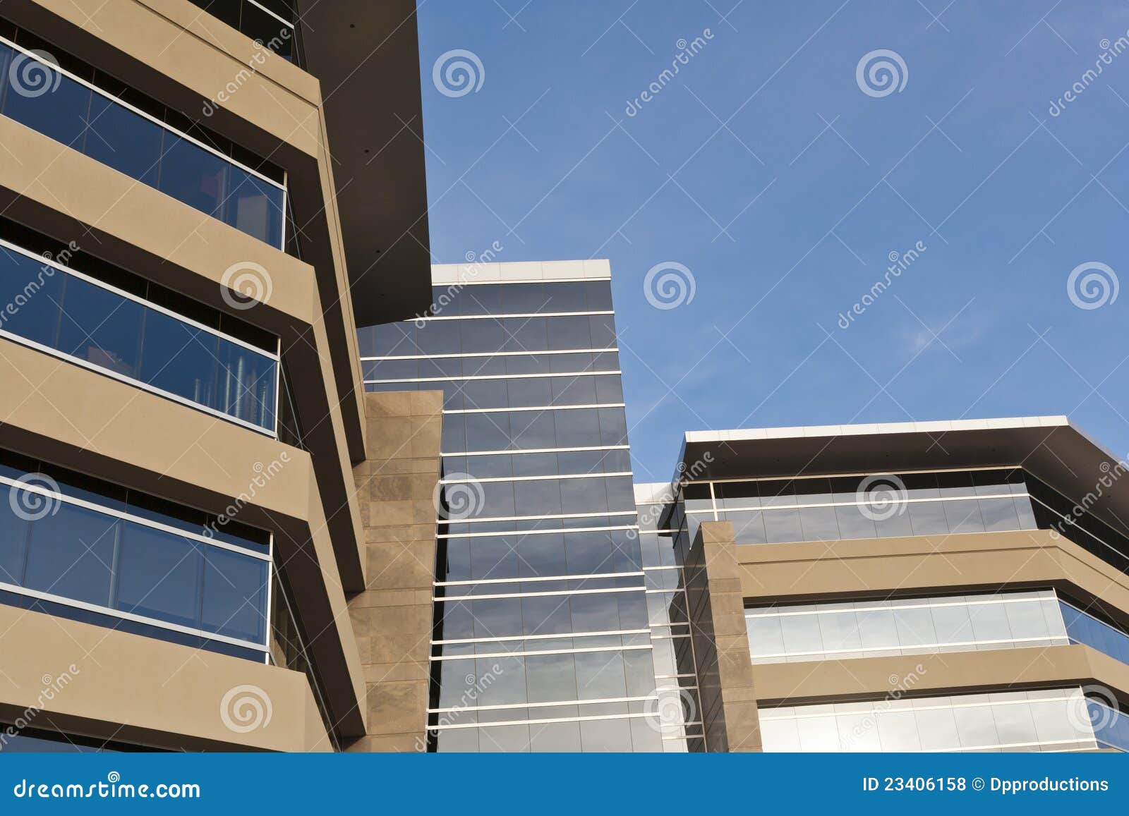 Contemporary Office Building with Stone Facade Stock Photo - Image of ...