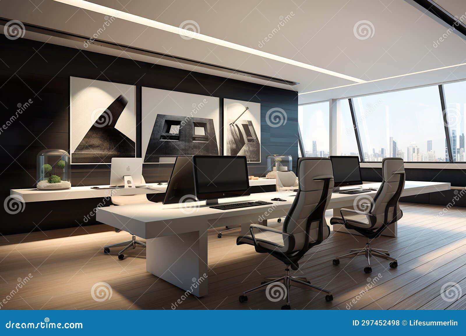 Contemporary Office Spaces, Stylish and Functional. Stock Photo - Image ...