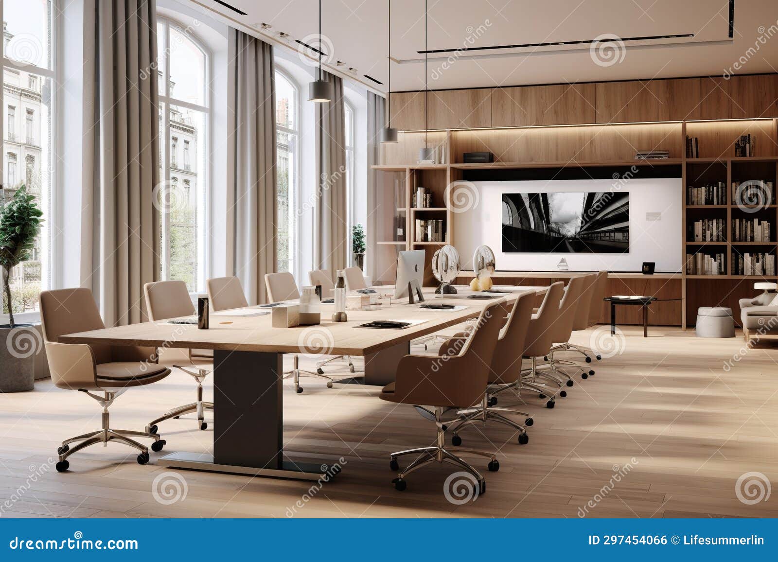 Contemporary Office Spaces, Stylish and Functional. Stock Photo - Image ...