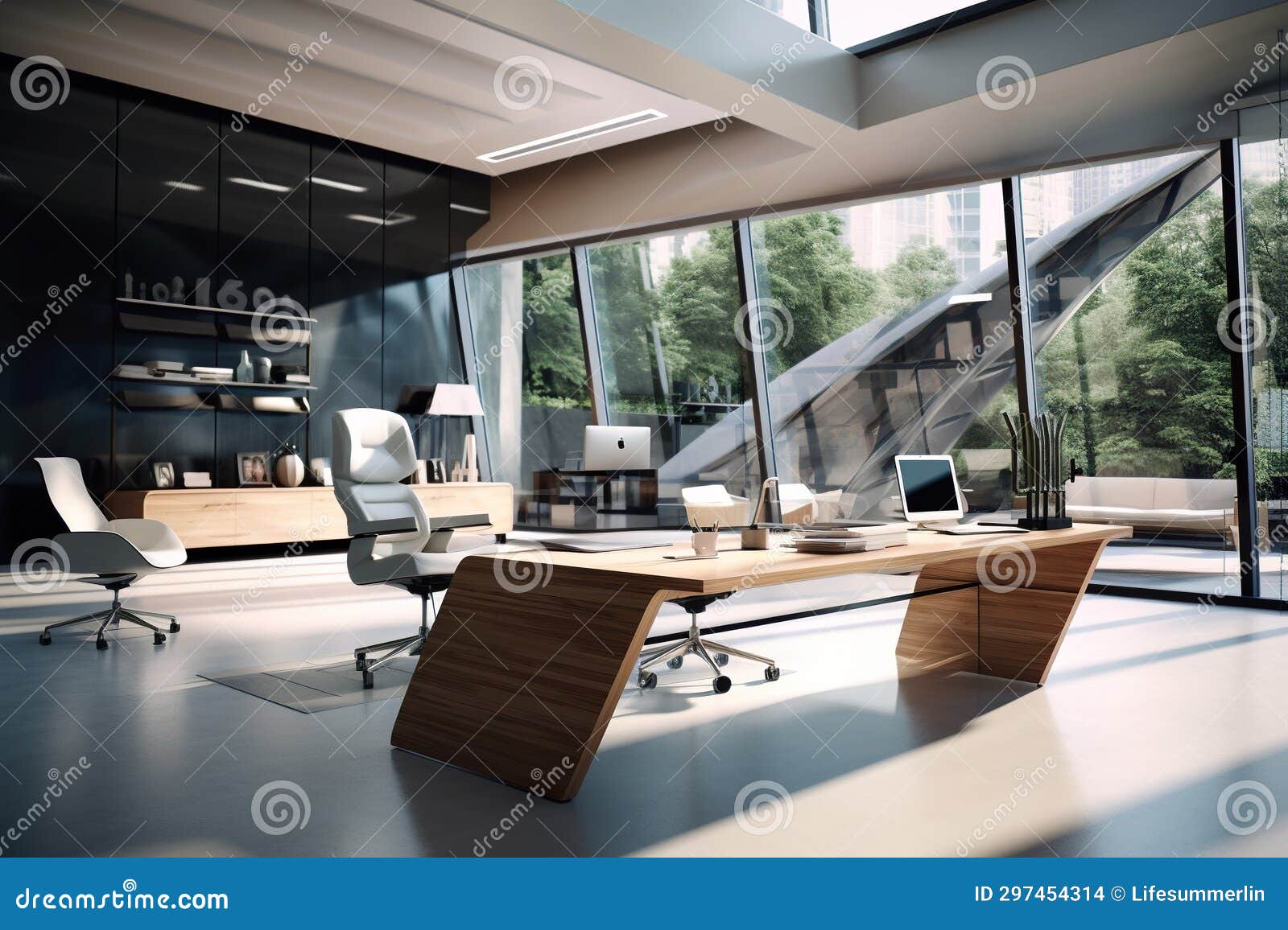 Contemporary Office Spaces, Stylish and Functional. Stock Photo - Image ...