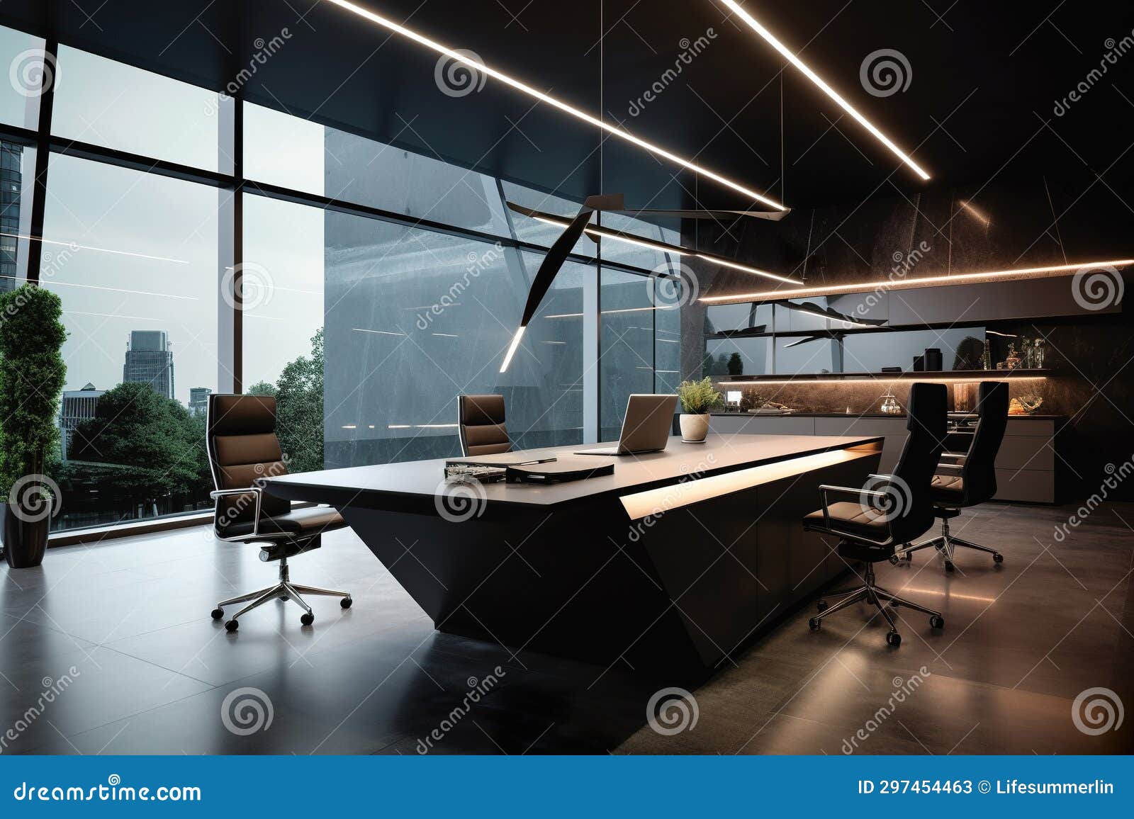 Contemporary Office Spaces, Stylish and Functional. Stock Image - Image ...