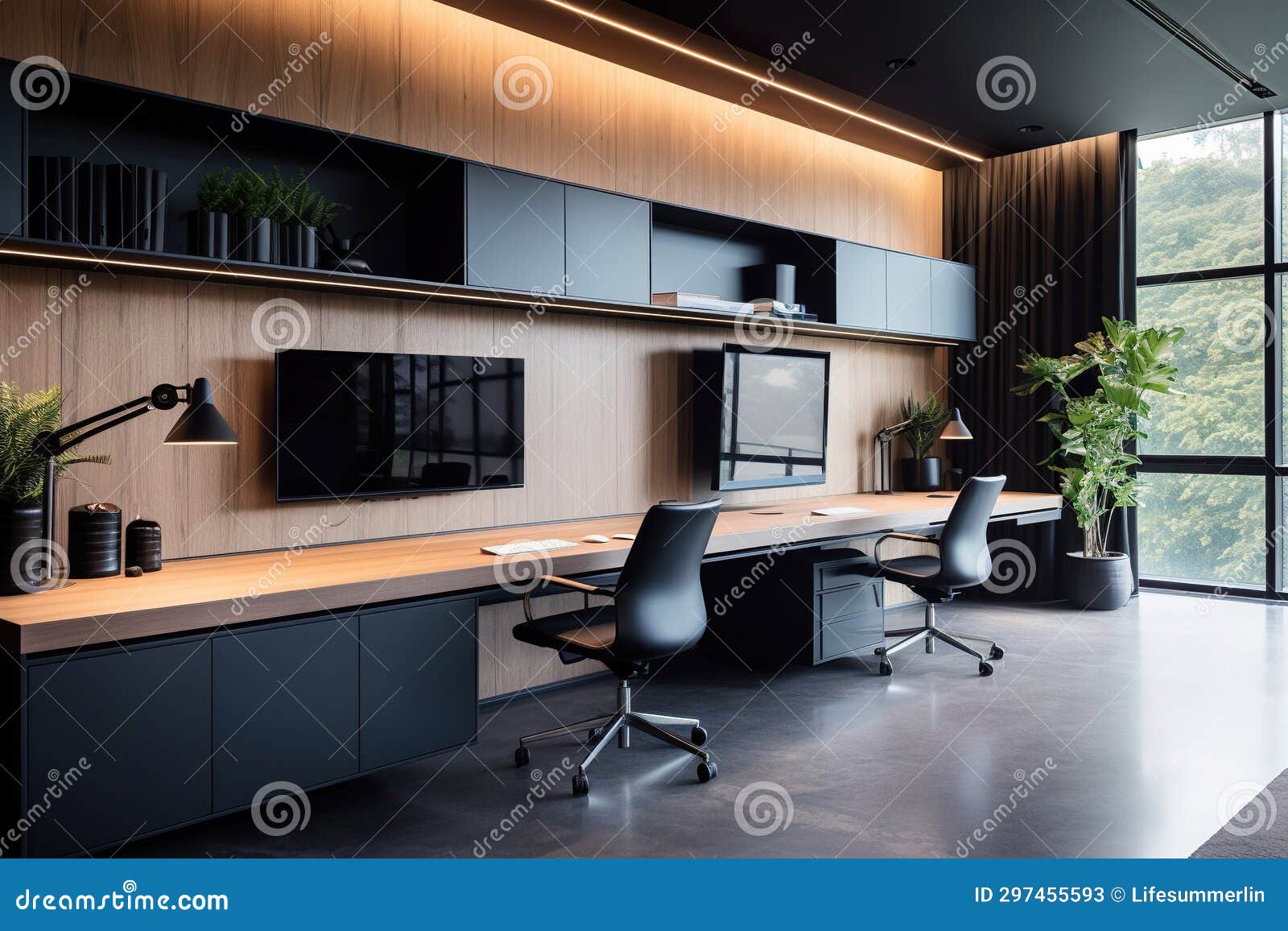 Contemporary Office Spaces, Stylish and Functional. Stock Image - Image ...