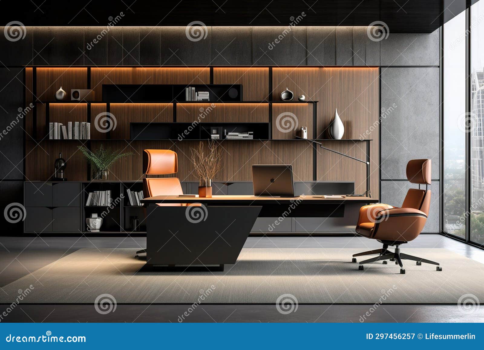 Contemporary Office Spaces, Stylish and Functional. Stock Image - Image ...