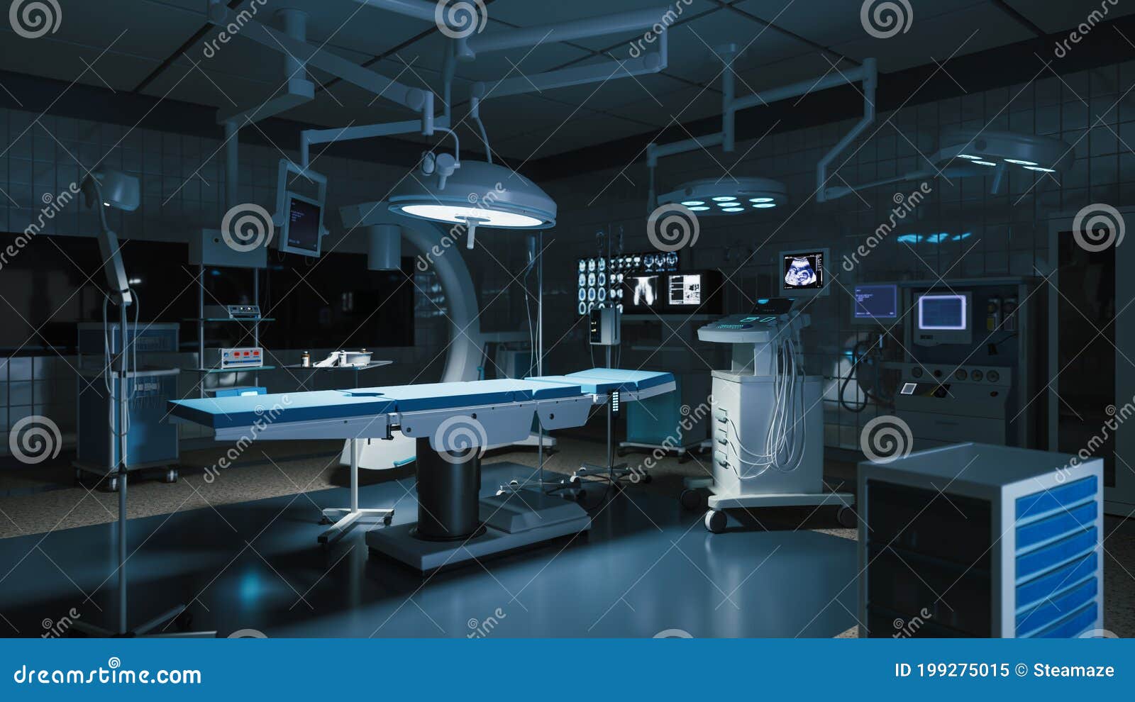Empty Operating Room With Medical Equipment,Modern Operating Room ...