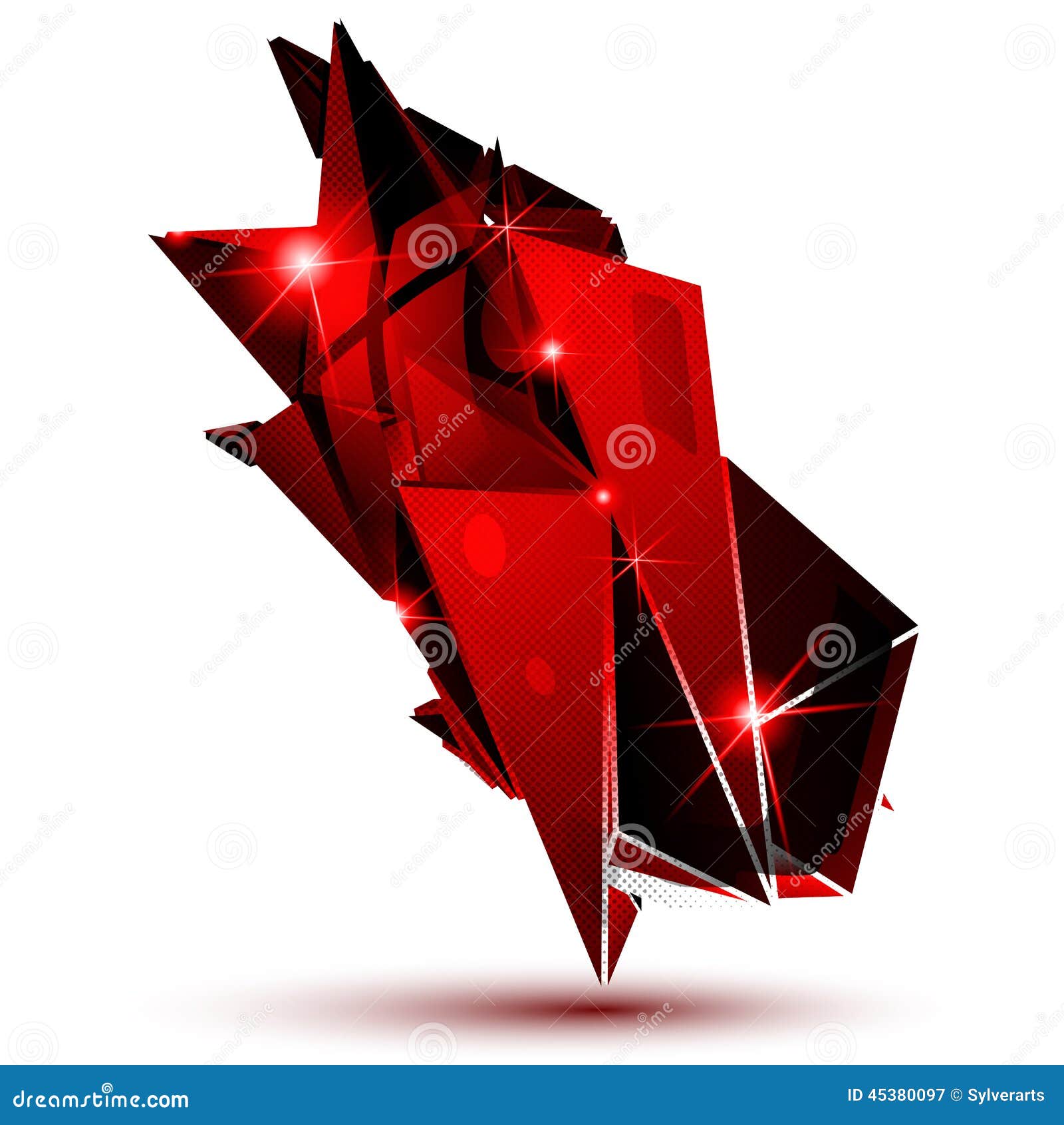 Contemporary Plastic Pixel Dimensional Object Created From Geometric ...