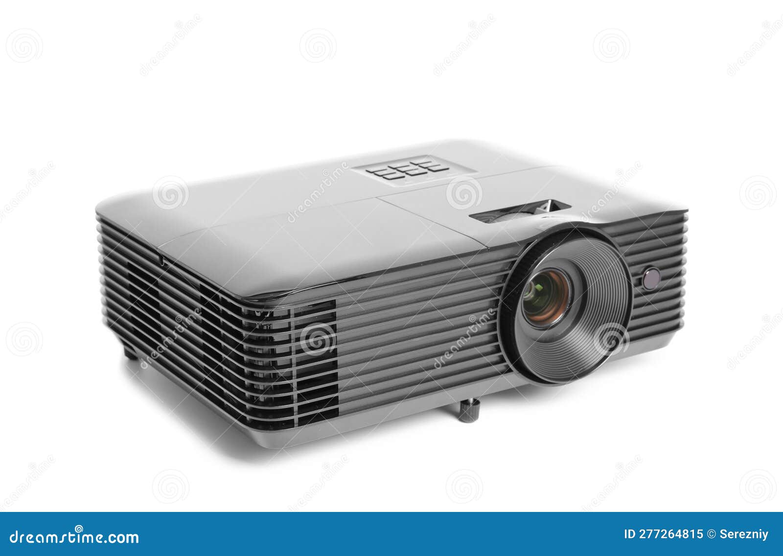 Modern Video Projector on White Background Stock Image - Image of ...