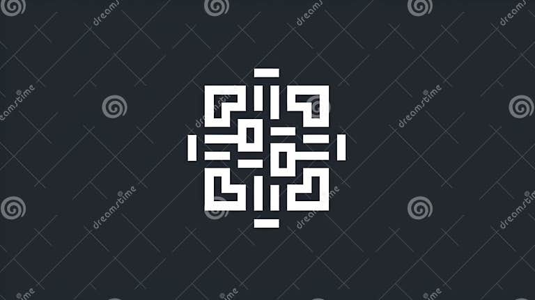 Sleek Modern QR Code Design on a Dark Background. a Symbol of Digital ...