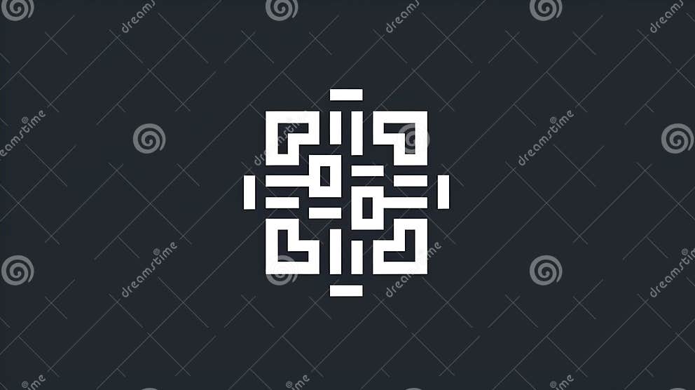 Sleek Modern QR Code Design on a Dark Background. a Symbol of Digital ...