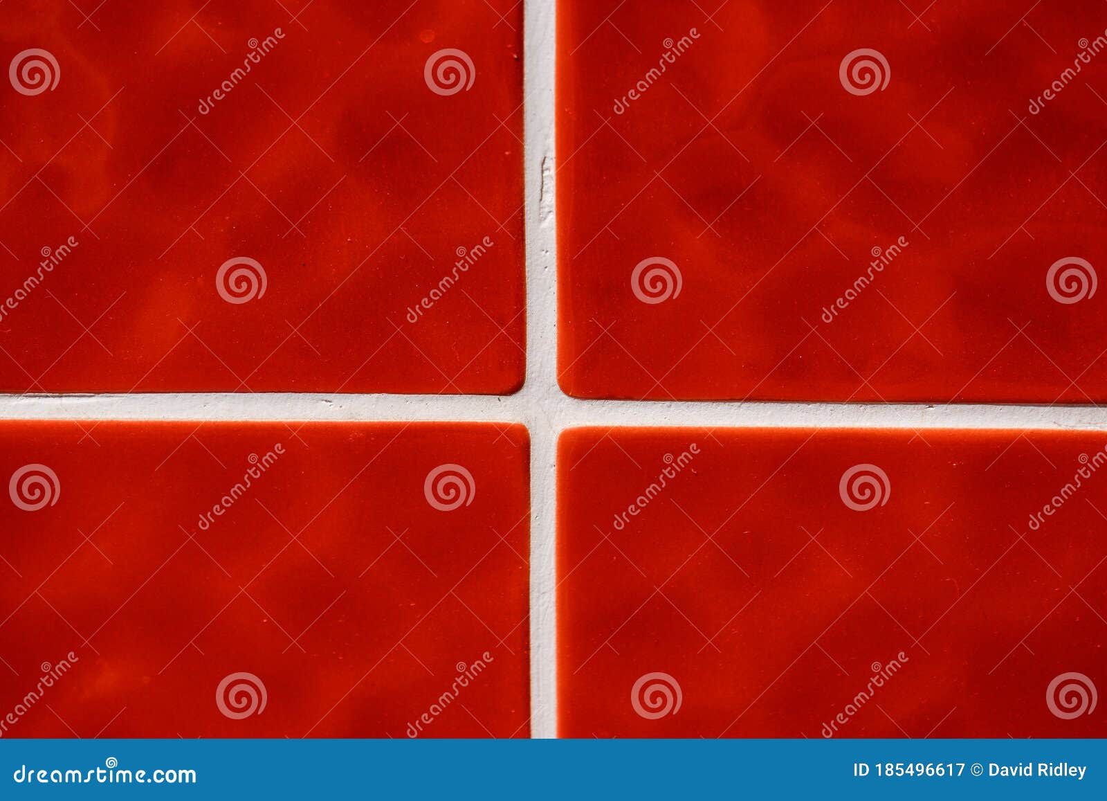 Contemporary Red Tile Glossy Mosaic Earthenware Material Stock Image ...