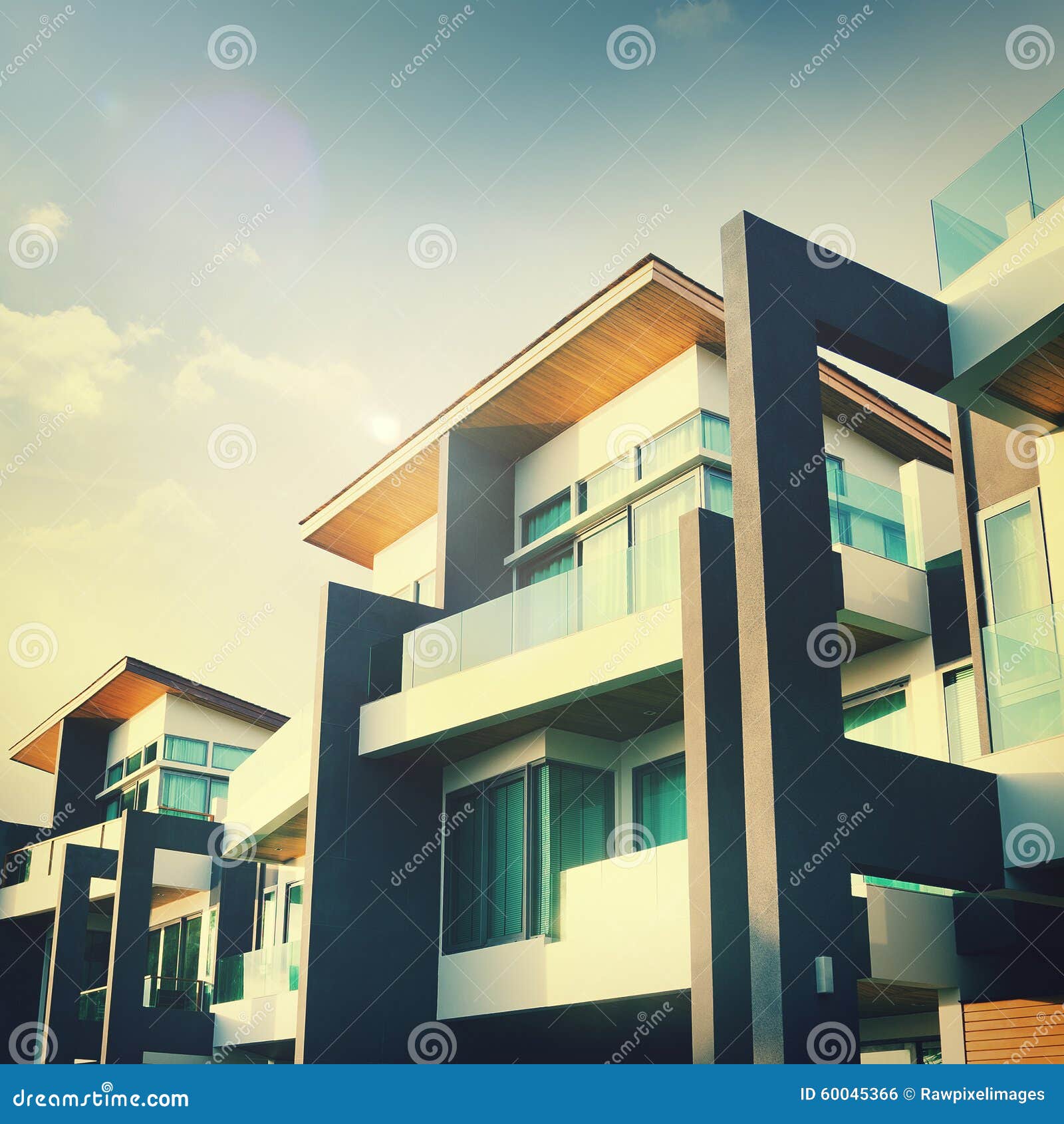 Contemporary Residential Building Exterior Concept Stock Photo - Image ...