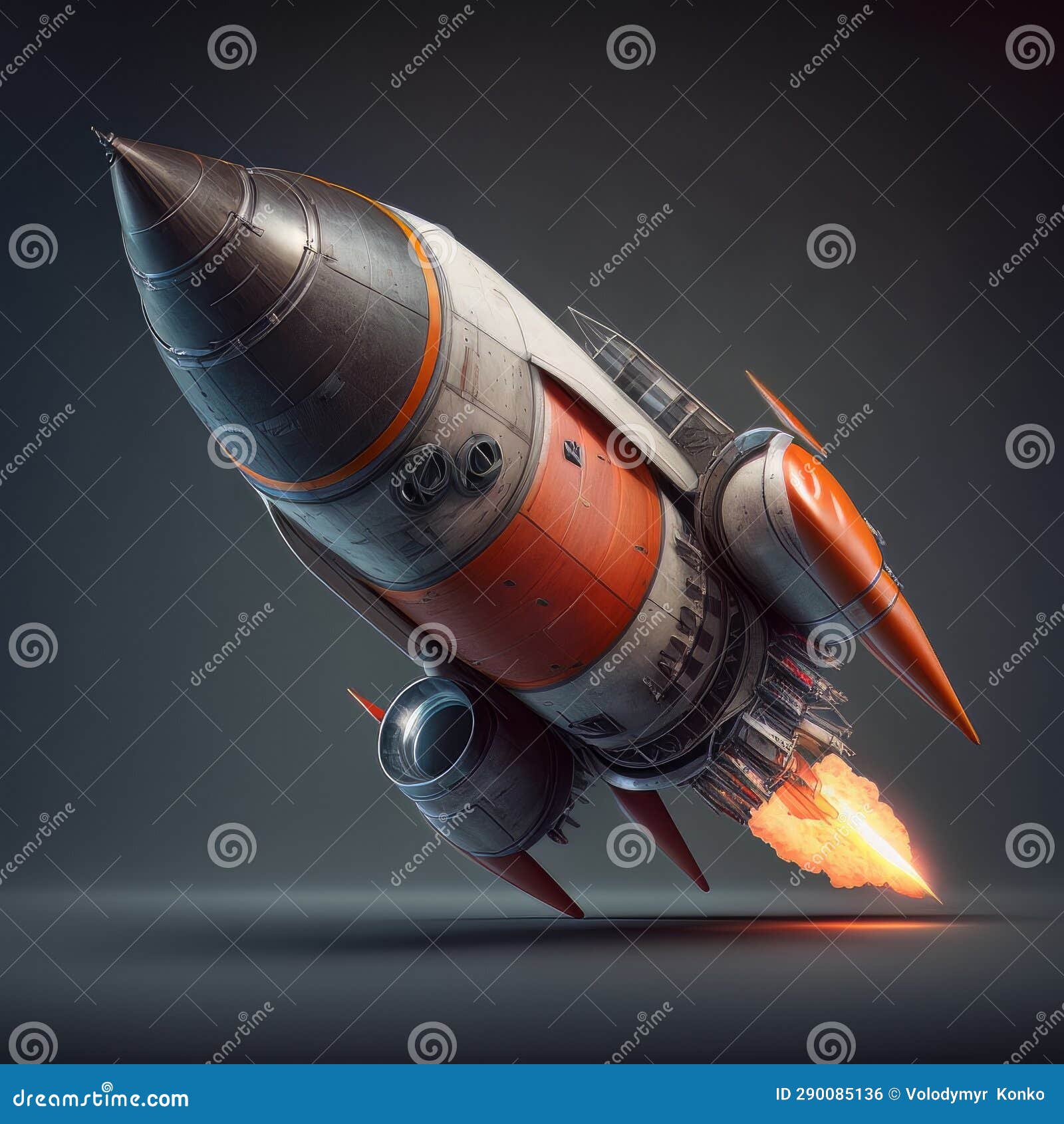 A Contemporary Rocket with a Realistic Design. Generative Ai Stock ...