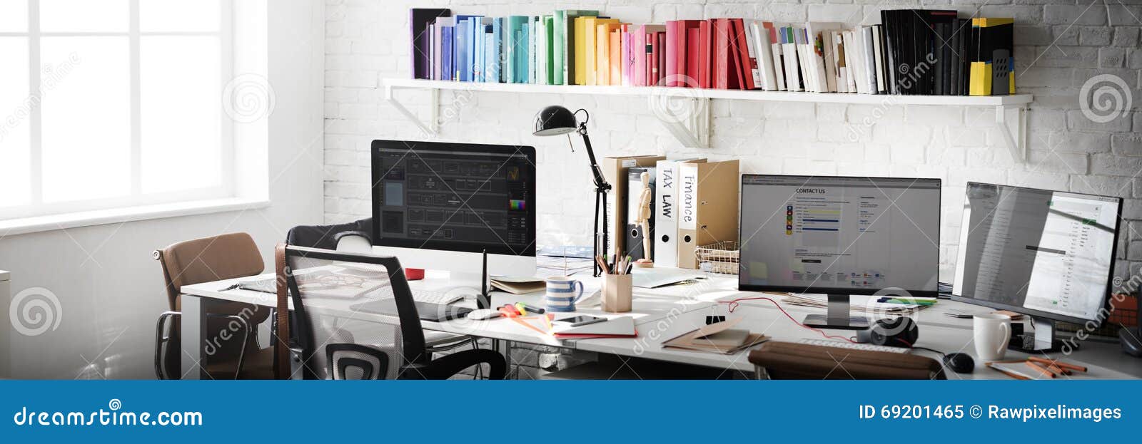 Contemporary Room Workplace Office Supplies Concept Stock Image - Image ...