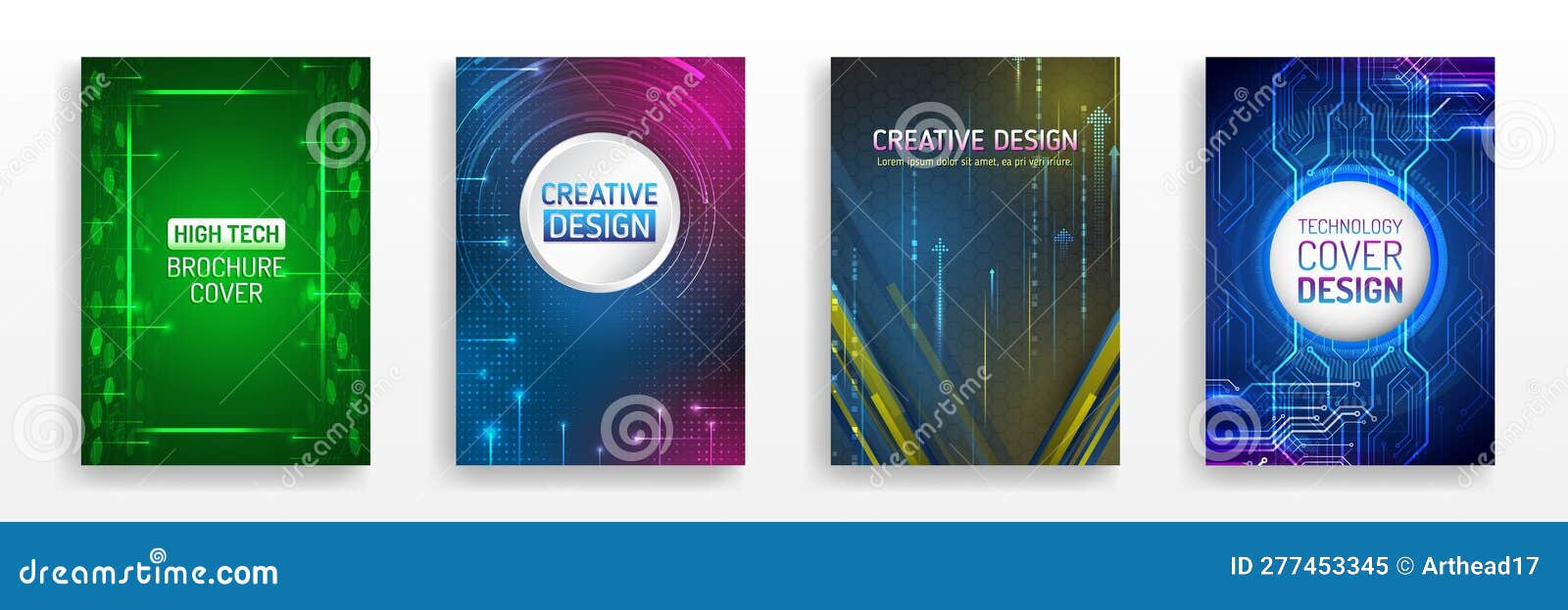 Contemporary Science and Digital Technology Concept. Vector Template ...