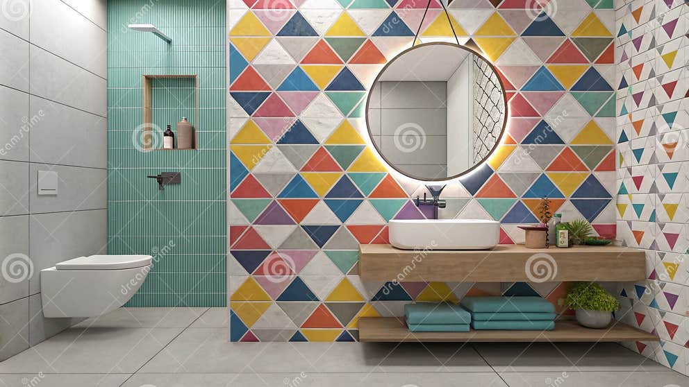 In a Contemporary Setting Walls are Covered in an Array of Large ...