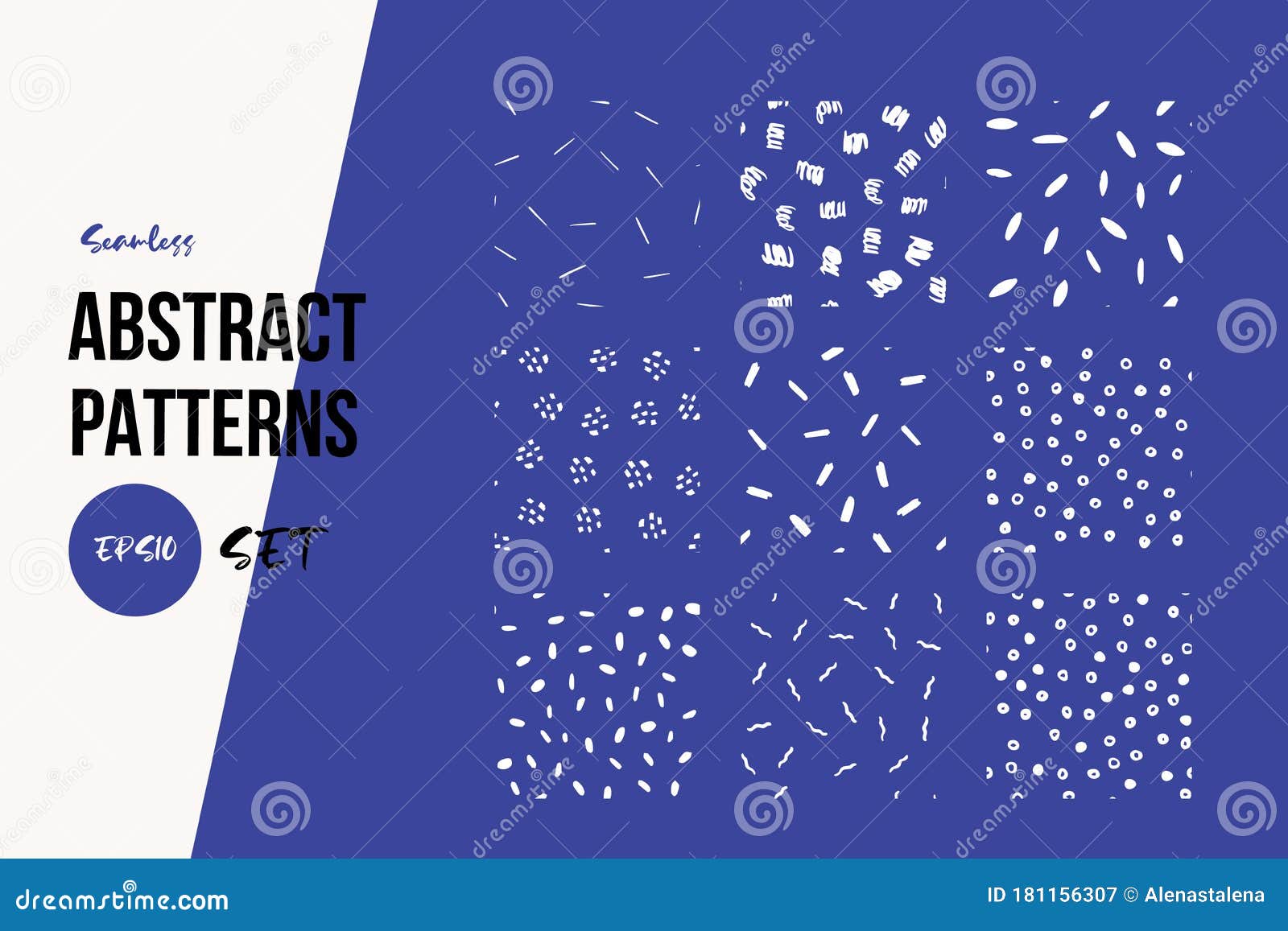 Contemporary Simple Pattern Set on Dark Backdrop. Modern Geometric ...