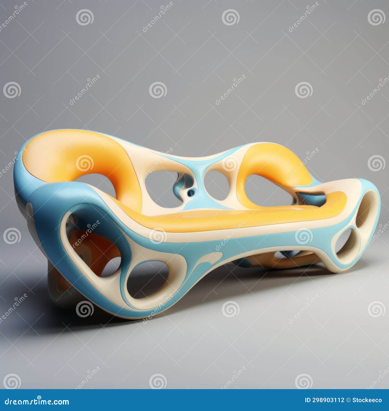 Contemporary Sofa With Unusual Biomorphic Abstraction Design Stock ...