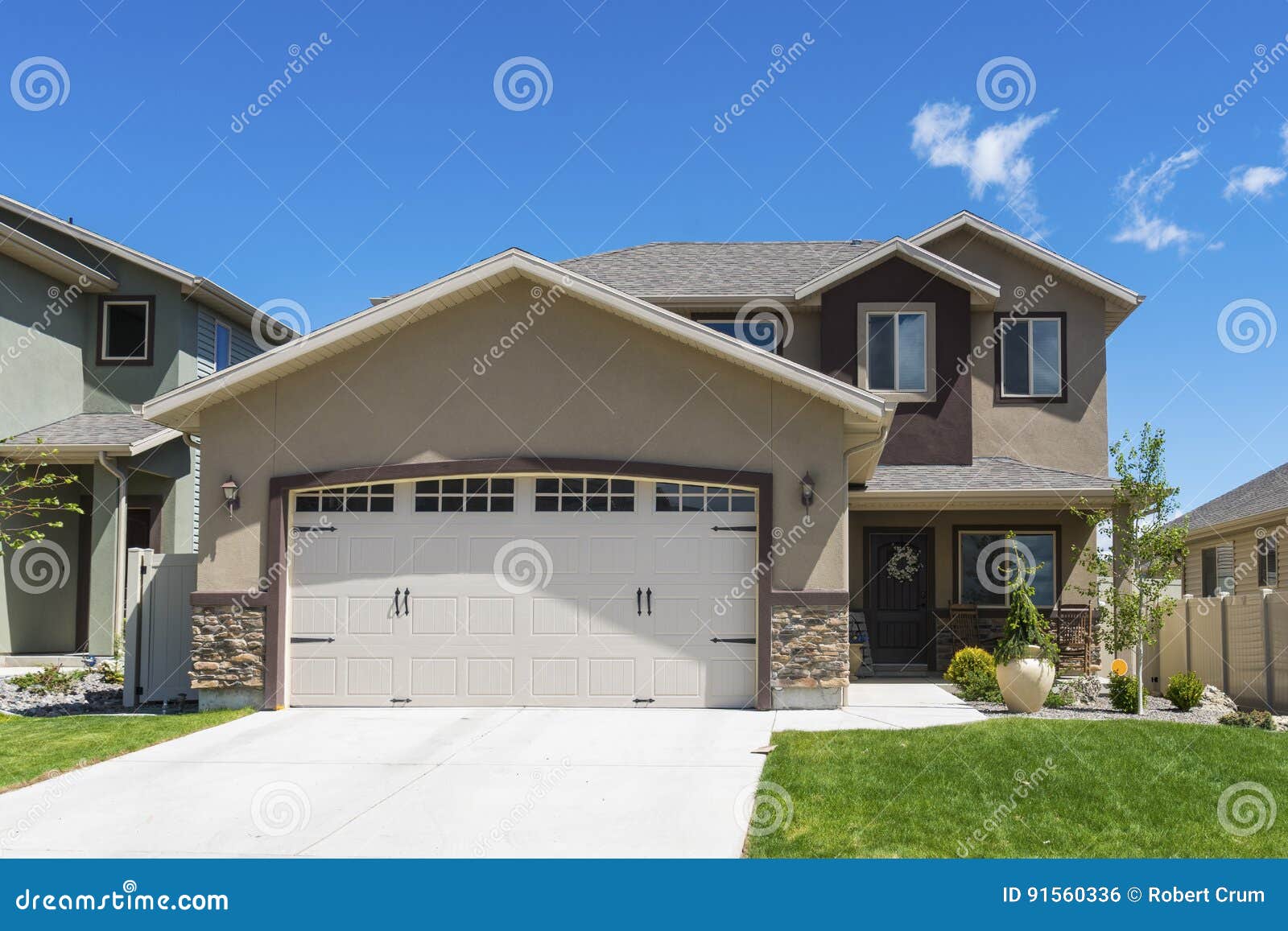 Contemporary Split-level House Stock Photo - Image of housing ...