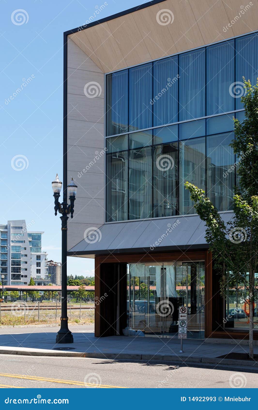 Contemporary Street Corner Exterior Building Stock Image - Image of ...