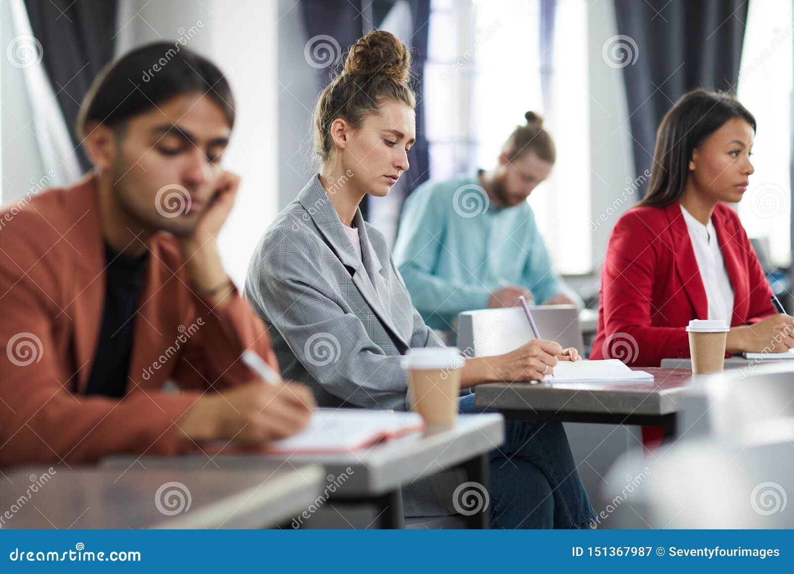 Contemporary Student in Class Stock Image - Image of group, marketing ...