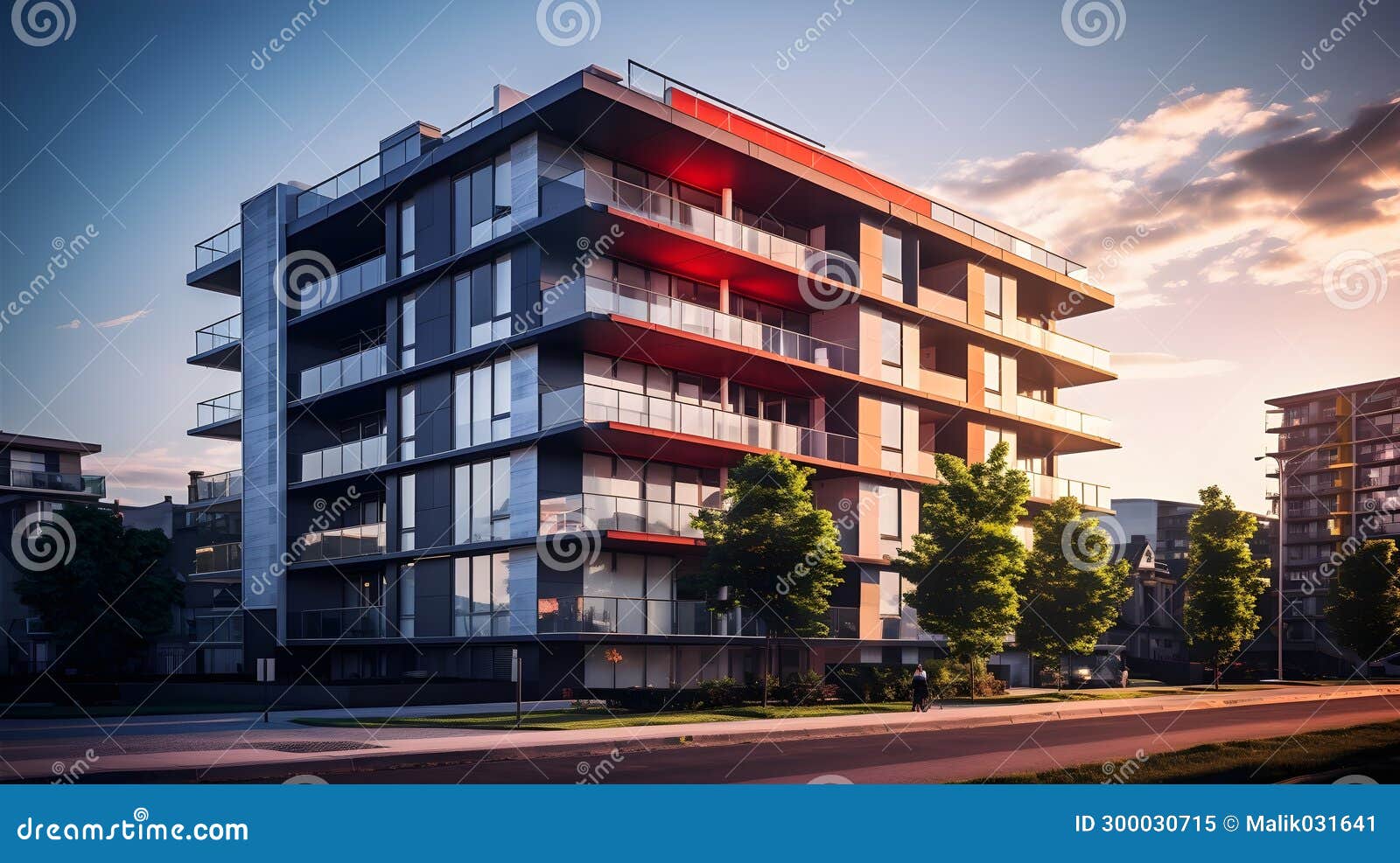 Contemporary Urban Apartment Complex with Sleek Lines and Cutting-edge ...