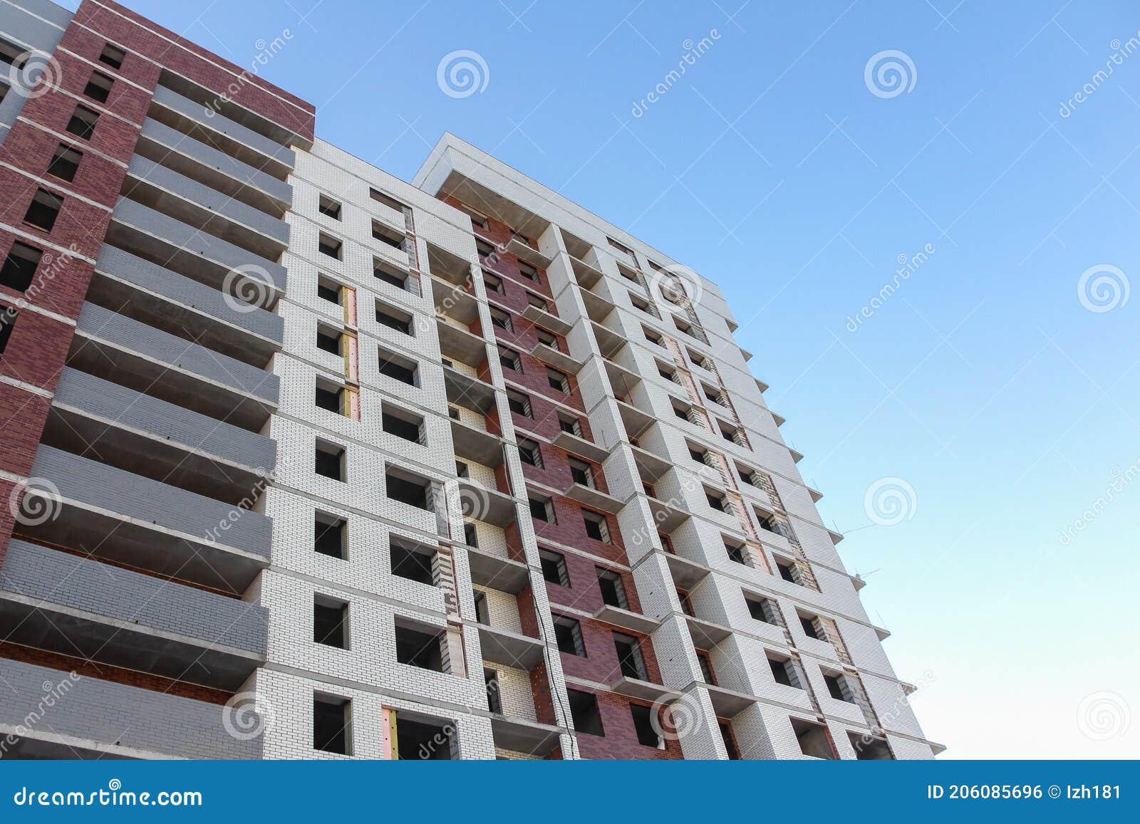 Contemporary Urban Architecture. Facade of a Multi-storey Building ...