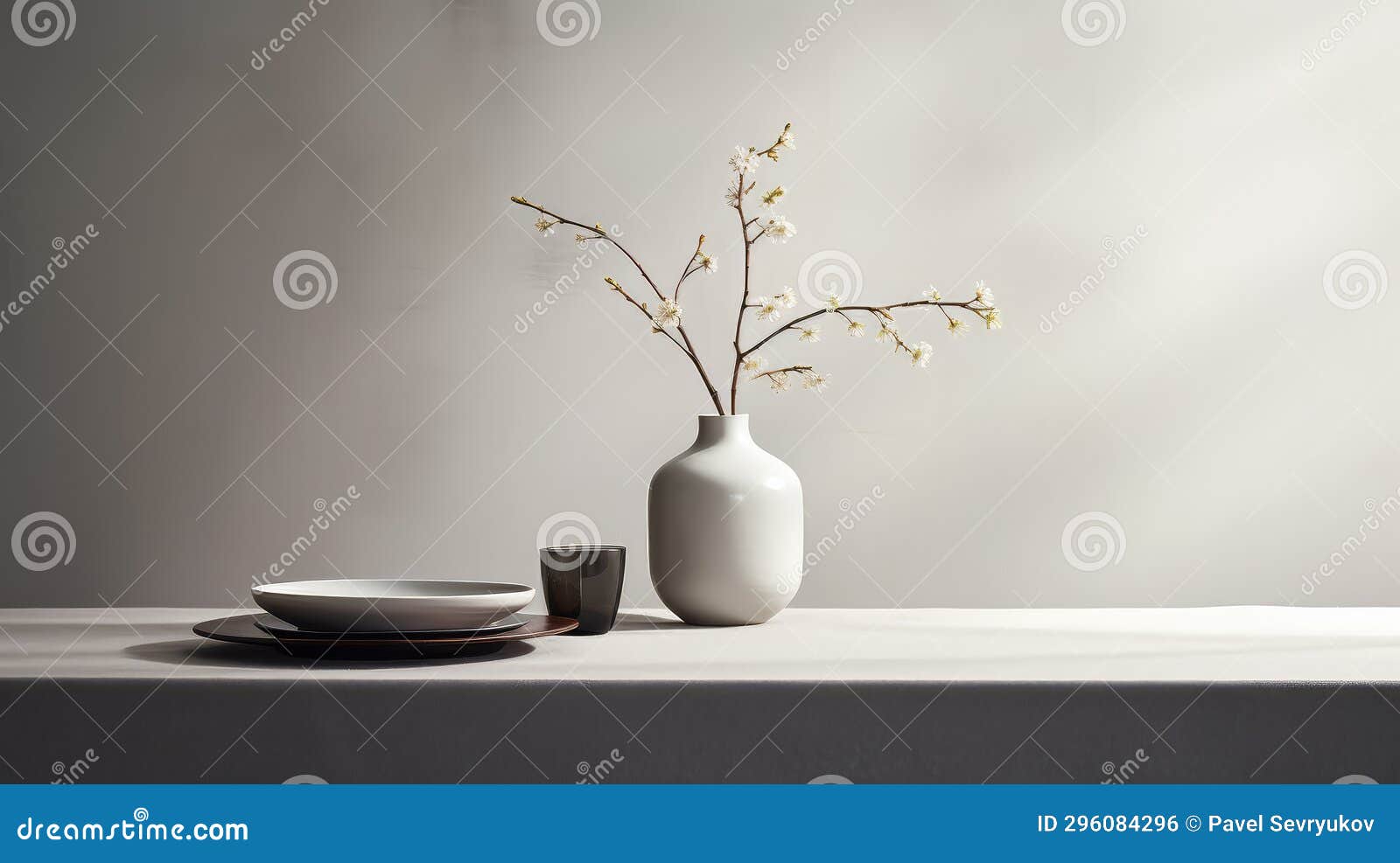 Contemporary White Grey Table Background Stock Illustration ...