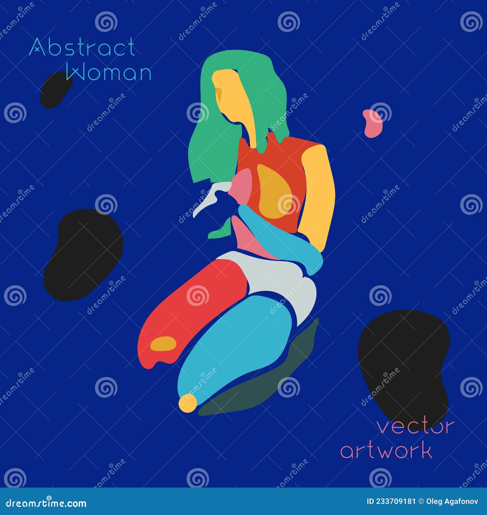 Abstract Woman Drawing. Naked Surreal Body Illustration. Avant-garde ...