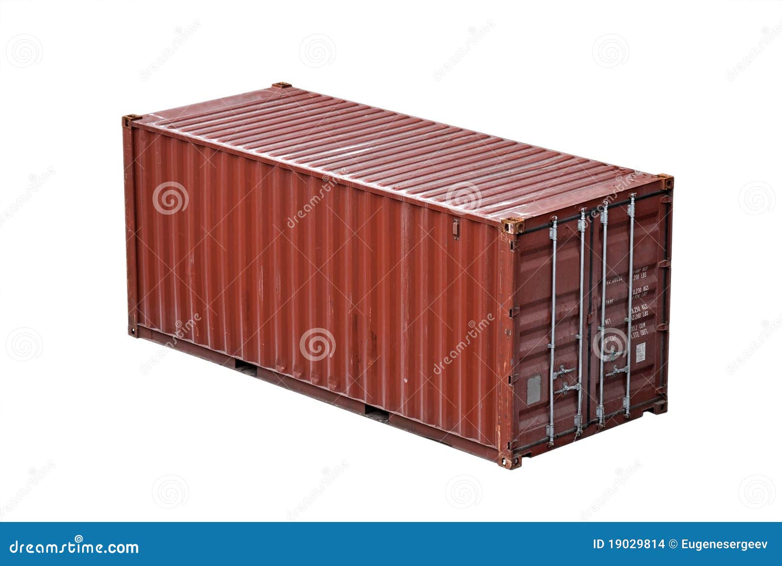 Contenedor De La Carga Aislado En Blanco Foto de archivo - Imagen de ...