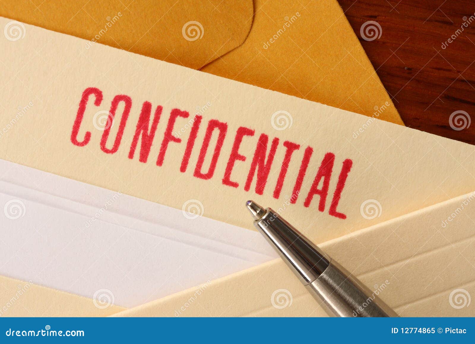 Contenido 2 De Confidencial Imagen de archivo - Imagen de documento ...