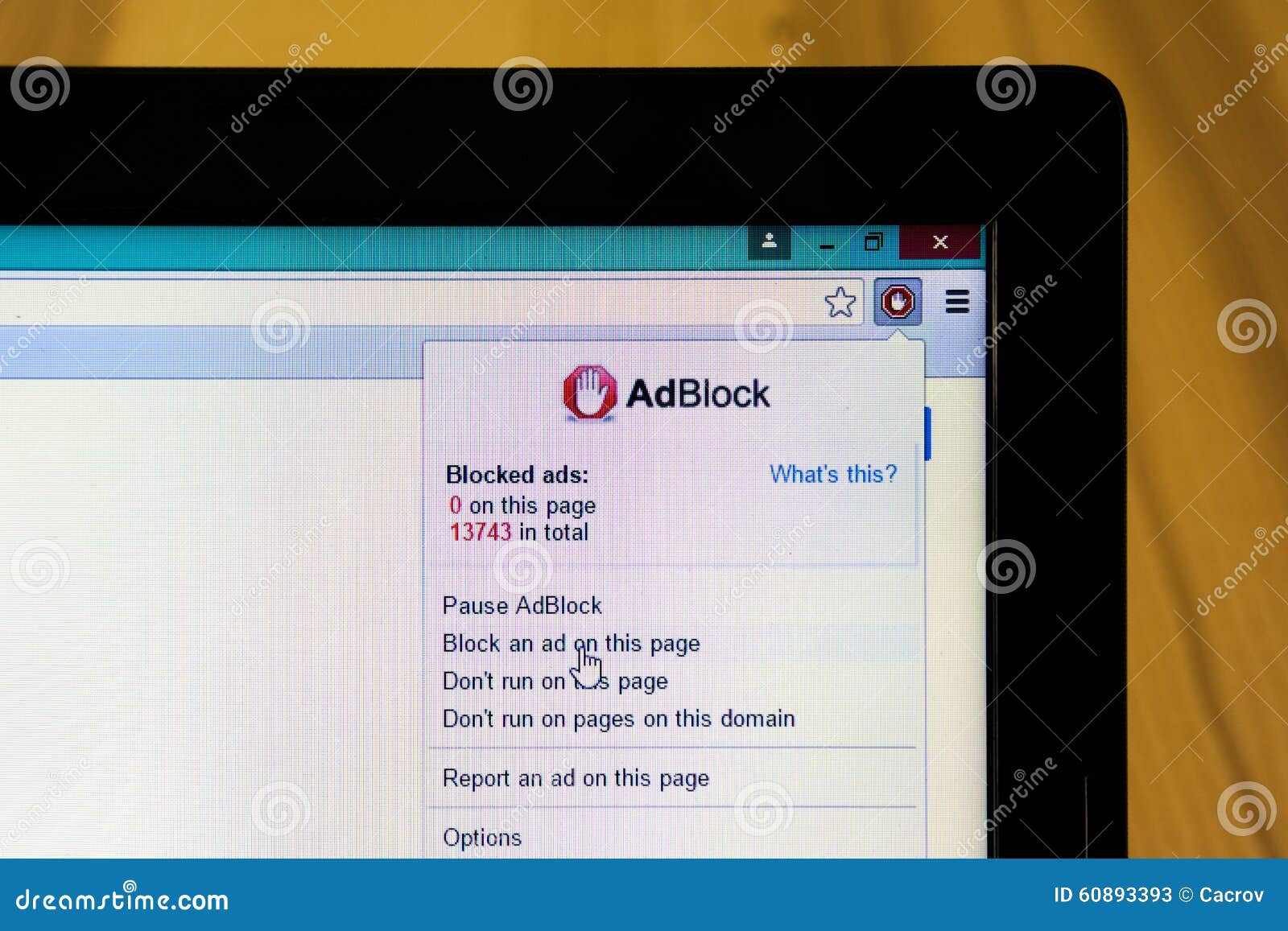 Content or ad blocker editorial stock photo. Image of blocking - 60893393