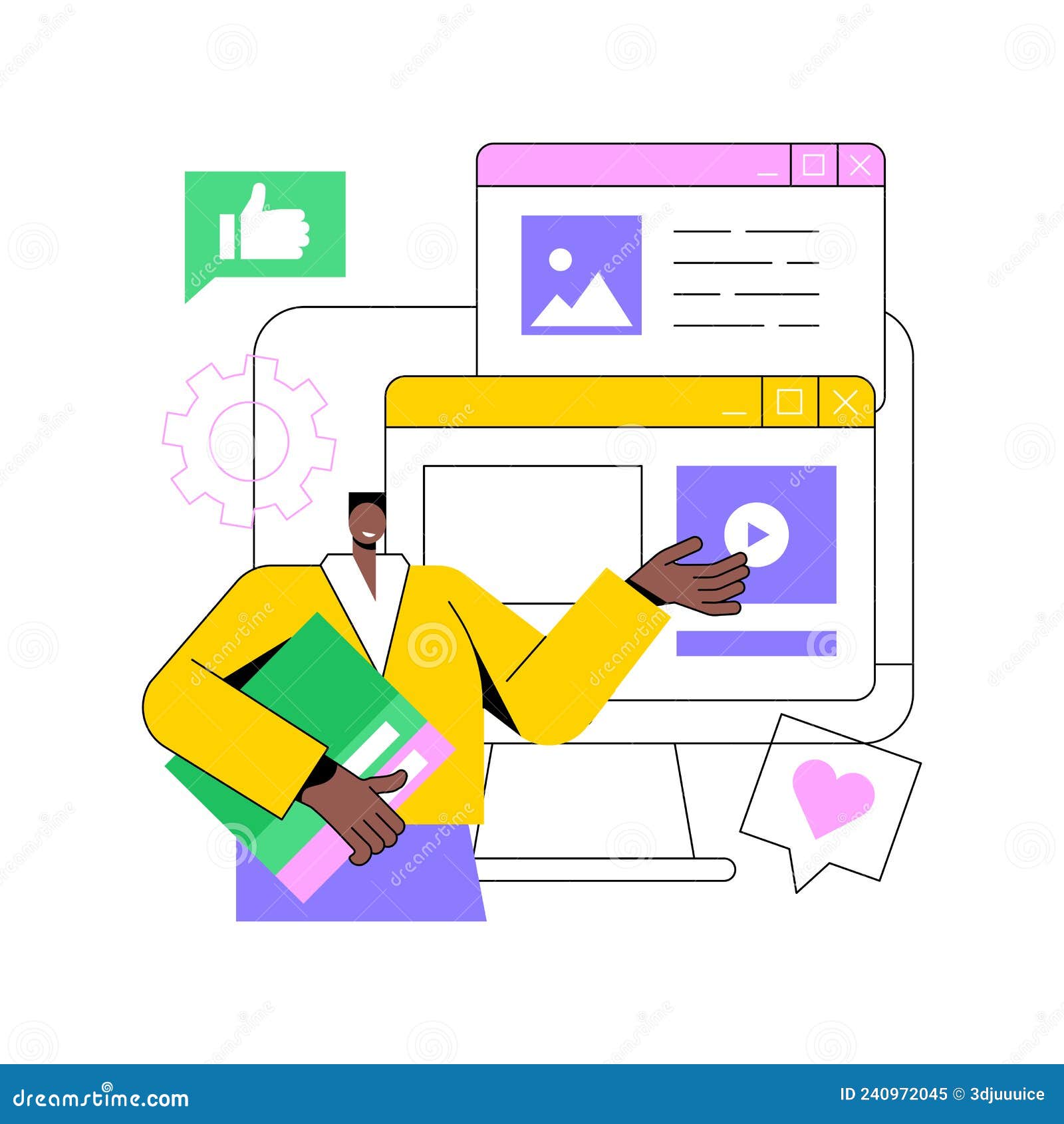 Content Aggregator Abstract Concept Vector Illustration. Stock Vector ...